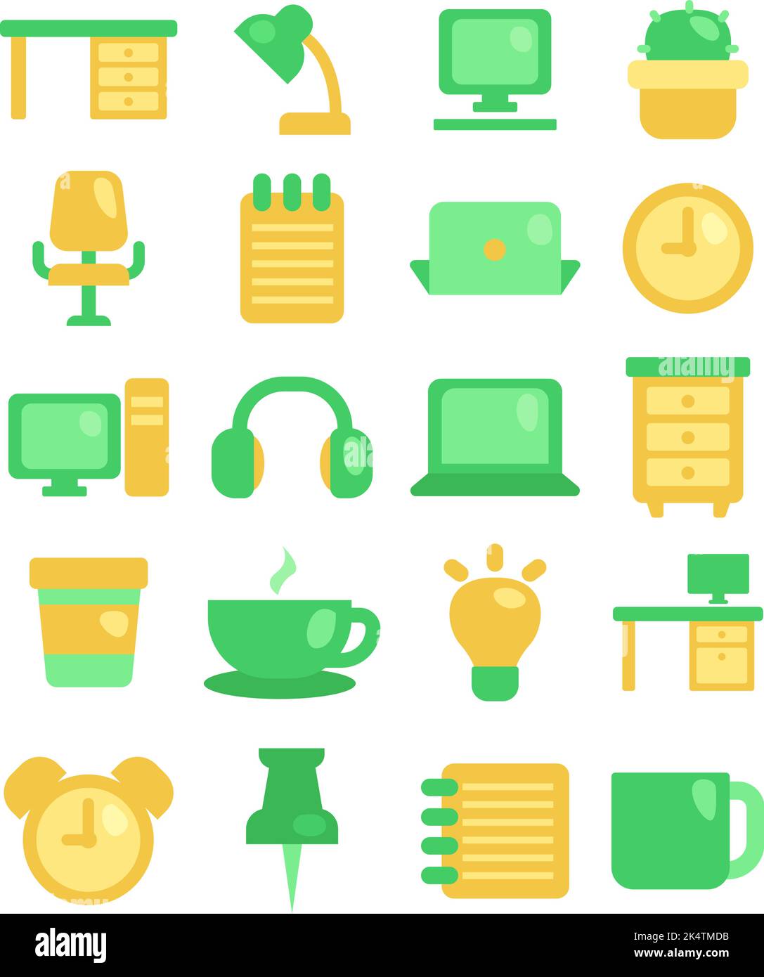 White concept working space Stock Vector Images - Alamy