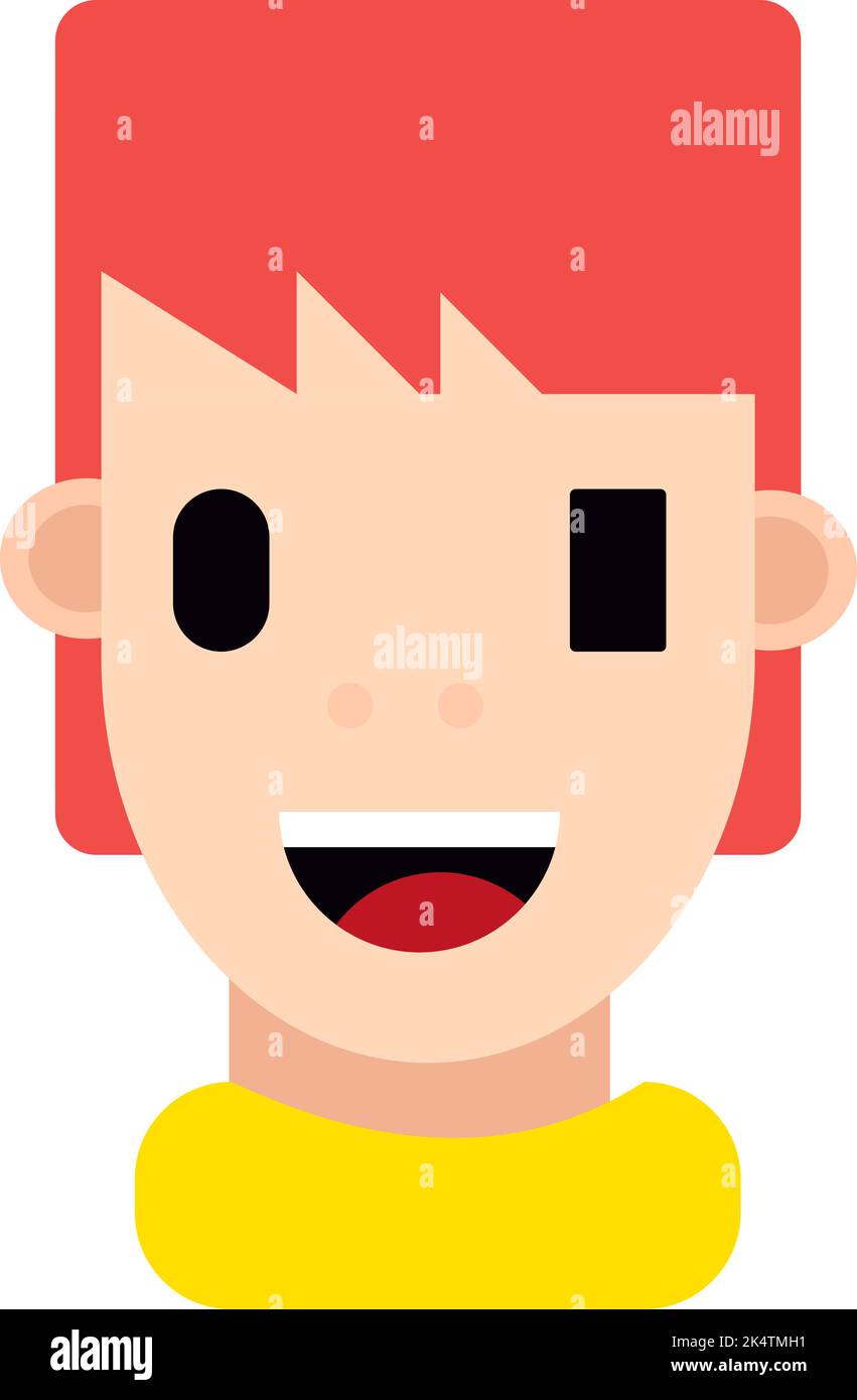 White background ginger face cute Stock Vector Images - Alamy