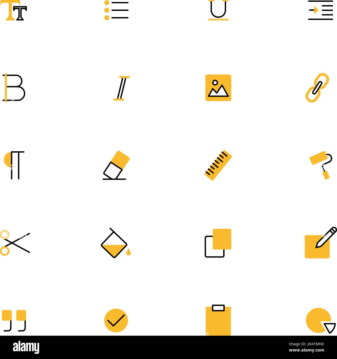 Editing icon pack, illustration, vector on a white background Stock ...