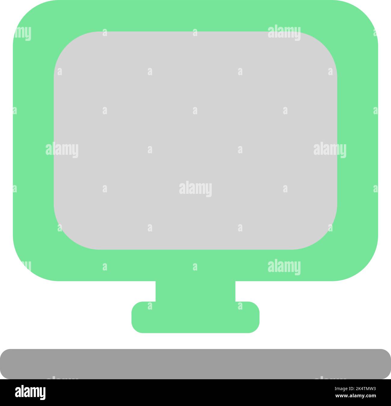 Green art computer, illustration, vector on a white background Stock ...