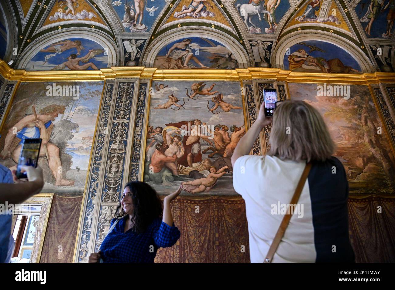 October 4, 2022, Rome: The Triumph of Galatea, a recently restored ...