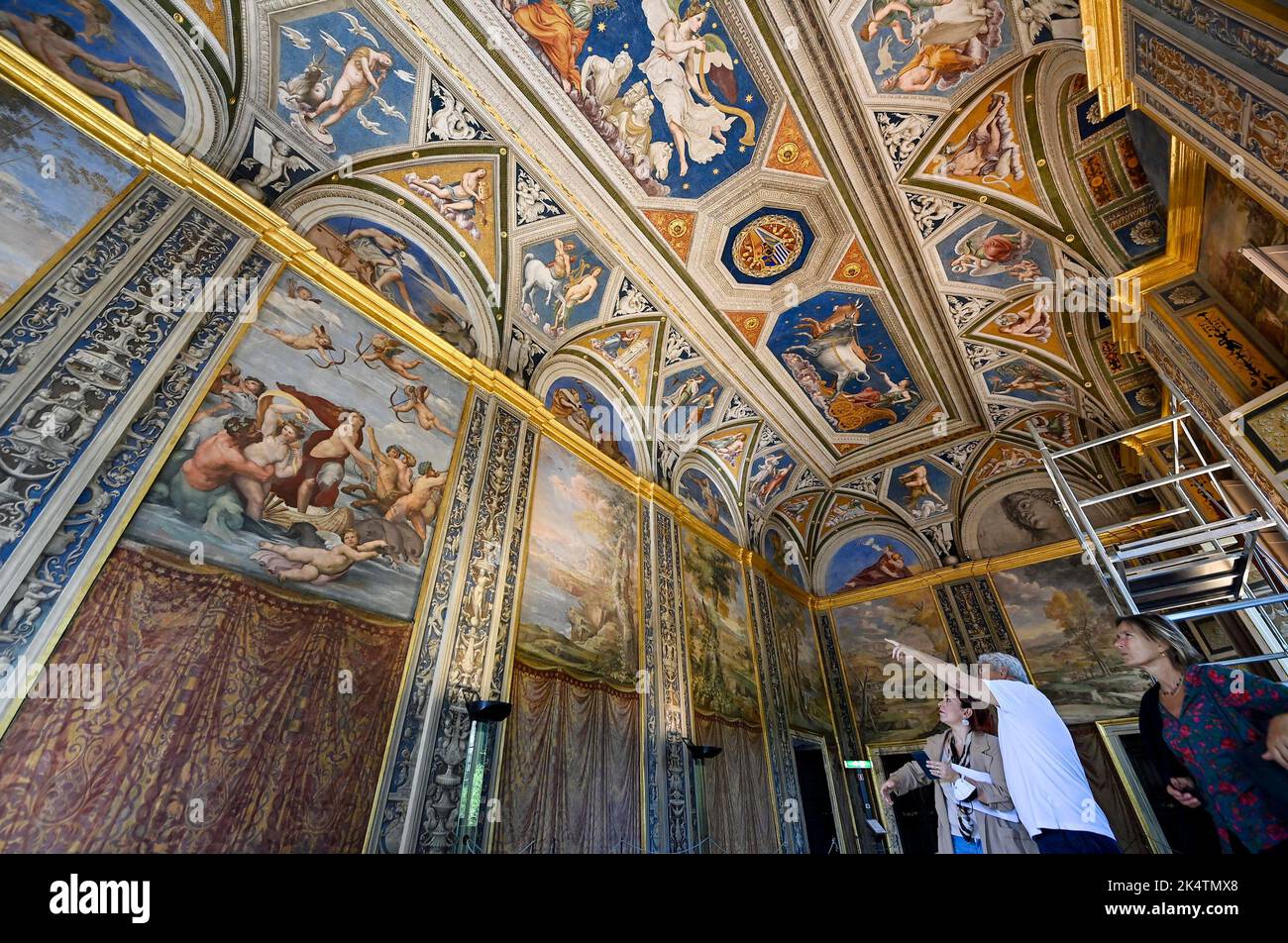 October 4, 2022, Rome: The Triumph of Galatea, a recently restored ...