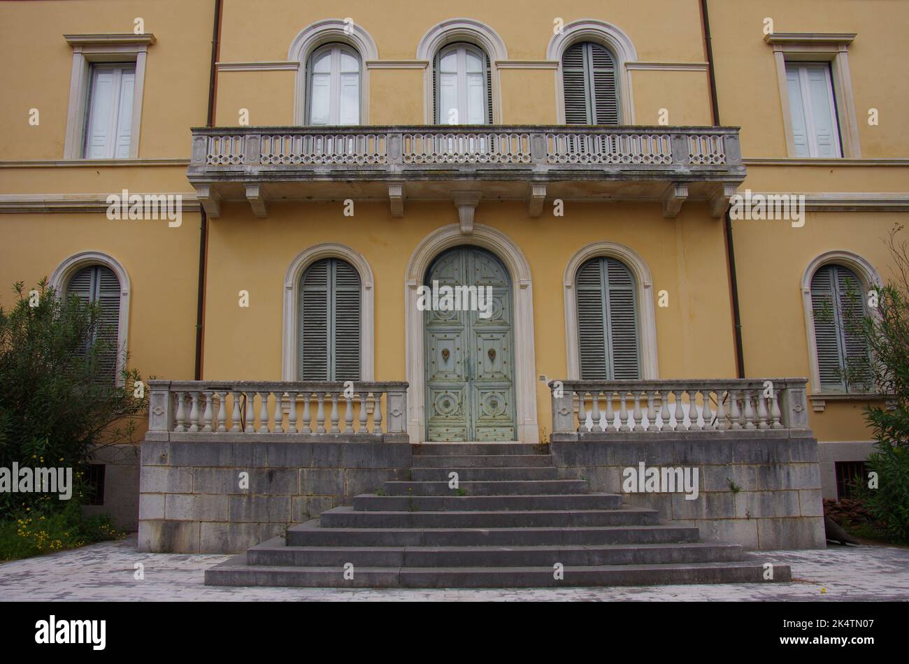 Larino - Molise - Facade of the ancient and elegant Villa Zappone Stock ...