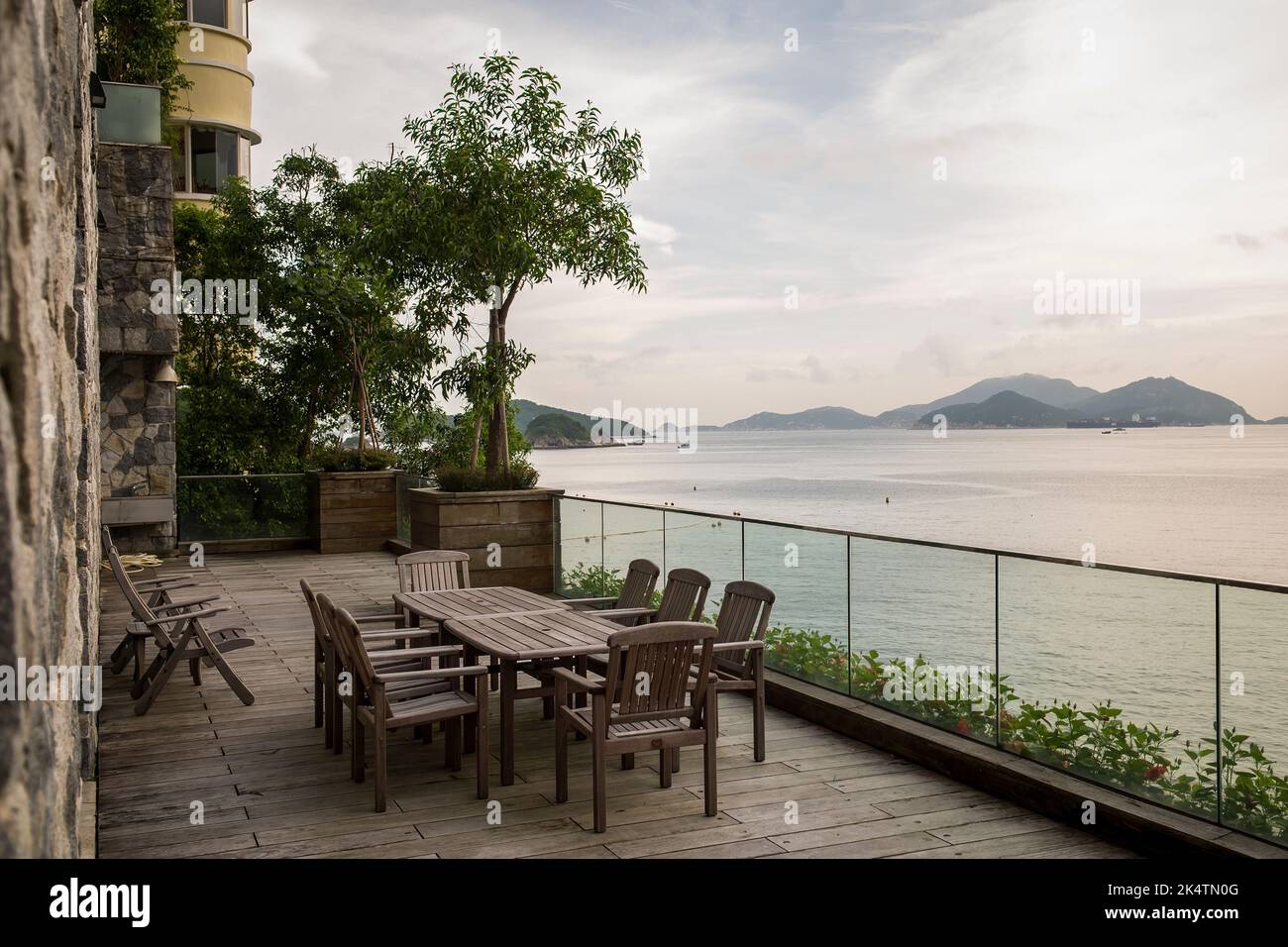 The terrace of one of eight houses in Nautilus, a development of luxury ...