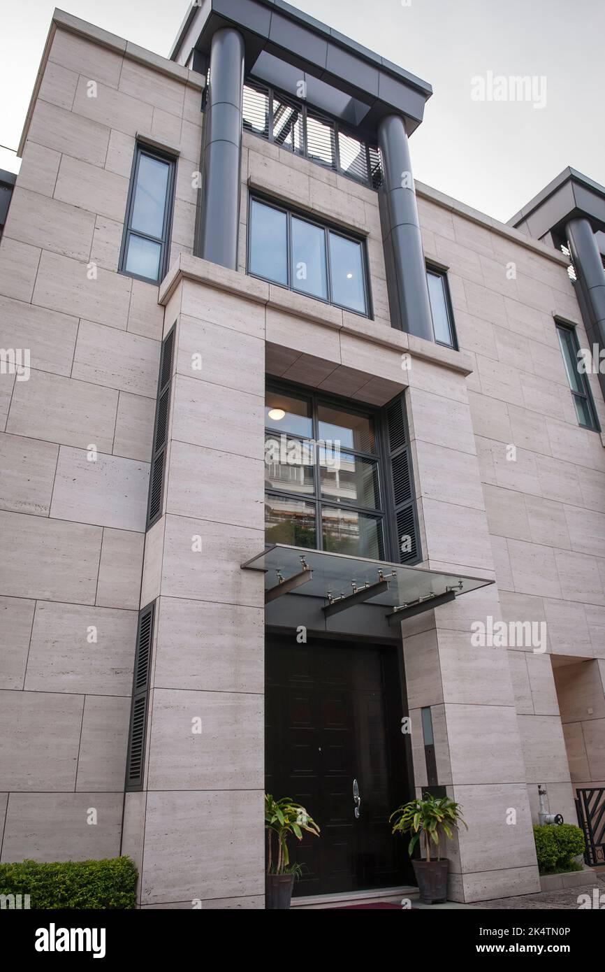 The front entrance of one of eight houses in Nautilus, a development of ...