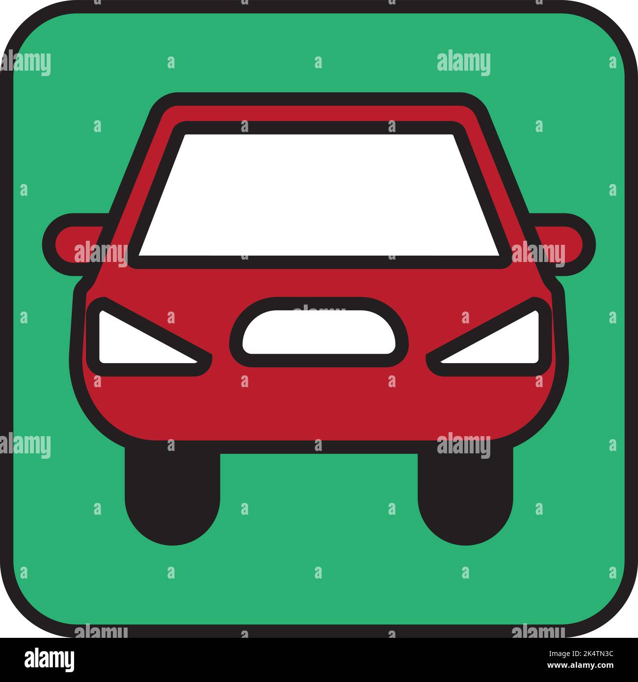 Red transport car, illustration, vector on a white background Stock ...