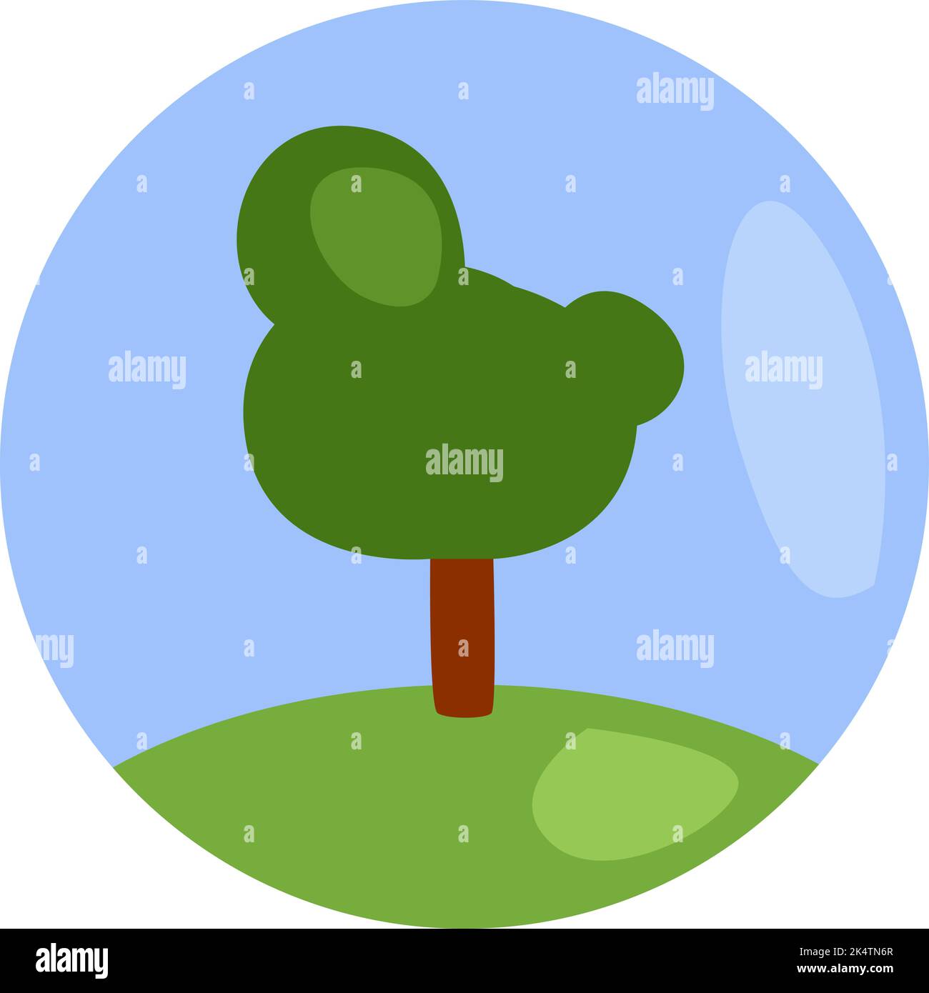 Maple tree, illustration, vector on a white background Stock Vector ...