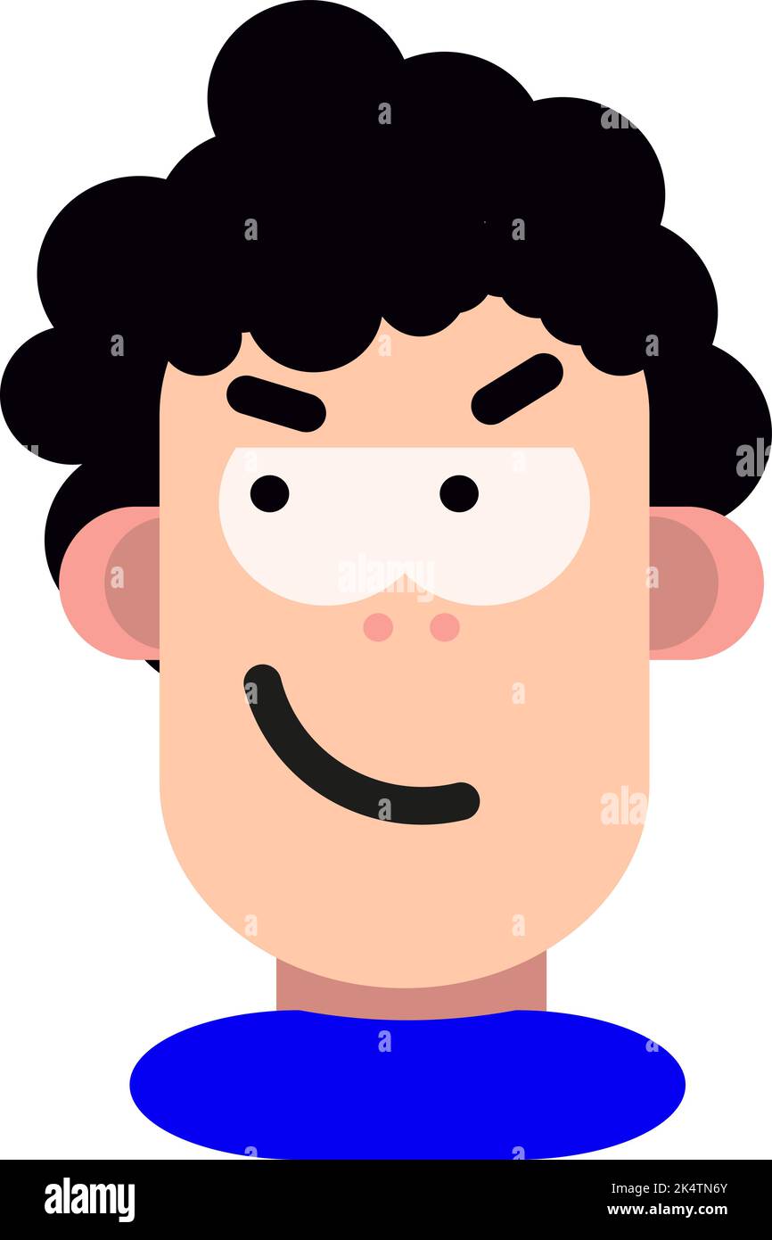 Evil guy, illustration, vector on a white background Stock Vector Image ...