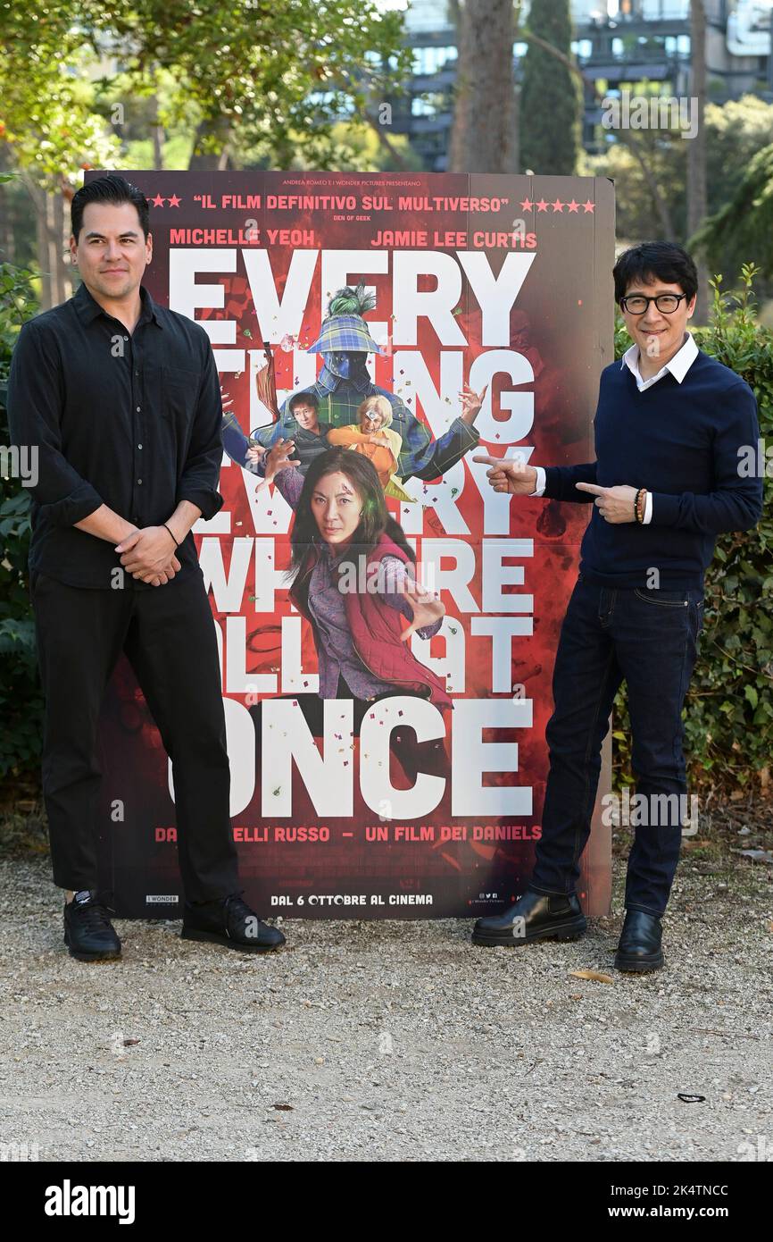 Rome, Italy. 04th Oct, 2022. Jonathan Wang film producer (L) and Ke Huy ...