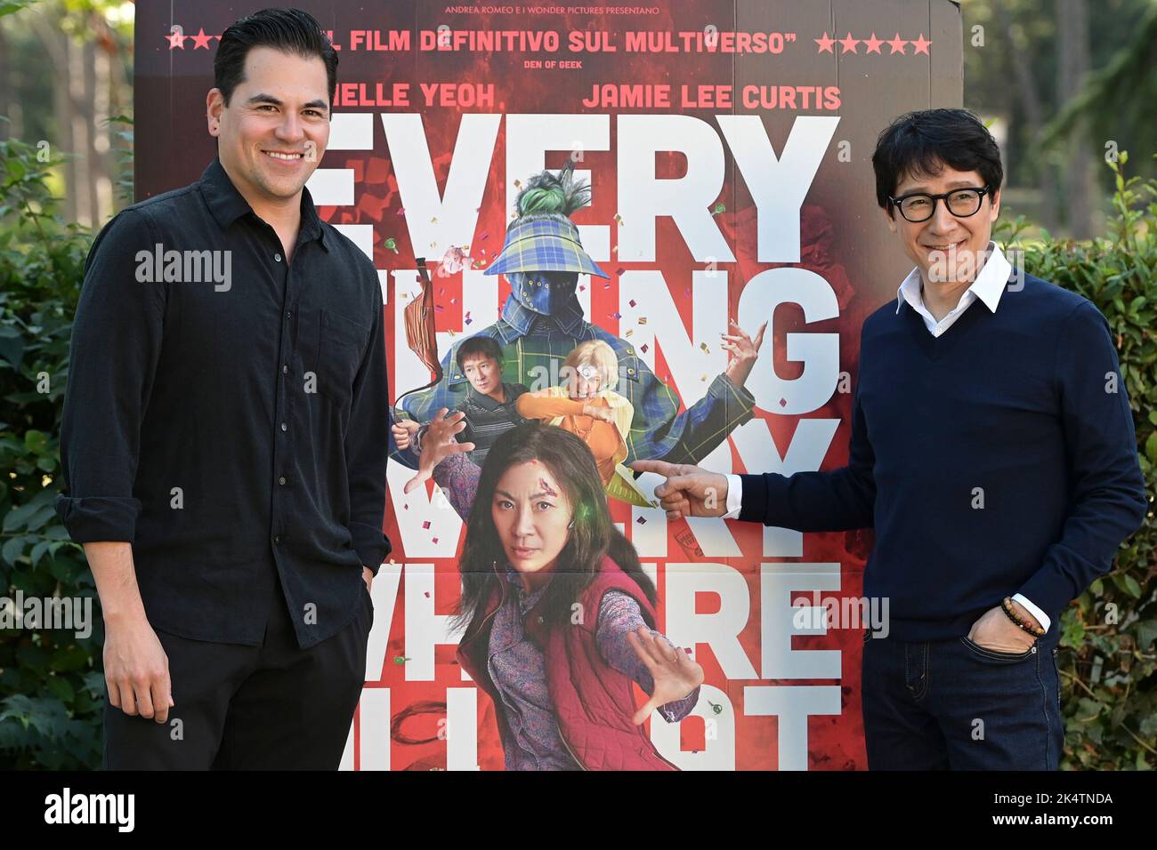 Rome, Italy - 04 Oct 2022, Jonathan Wang film producer (L) and Ke Huy ...