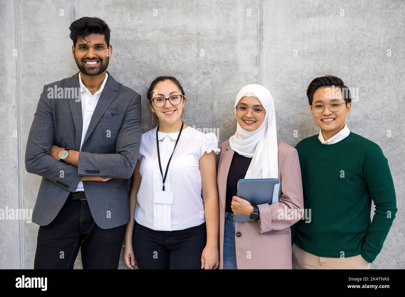 Multi-ethnic business group in an office building Stock Photo - Alamy