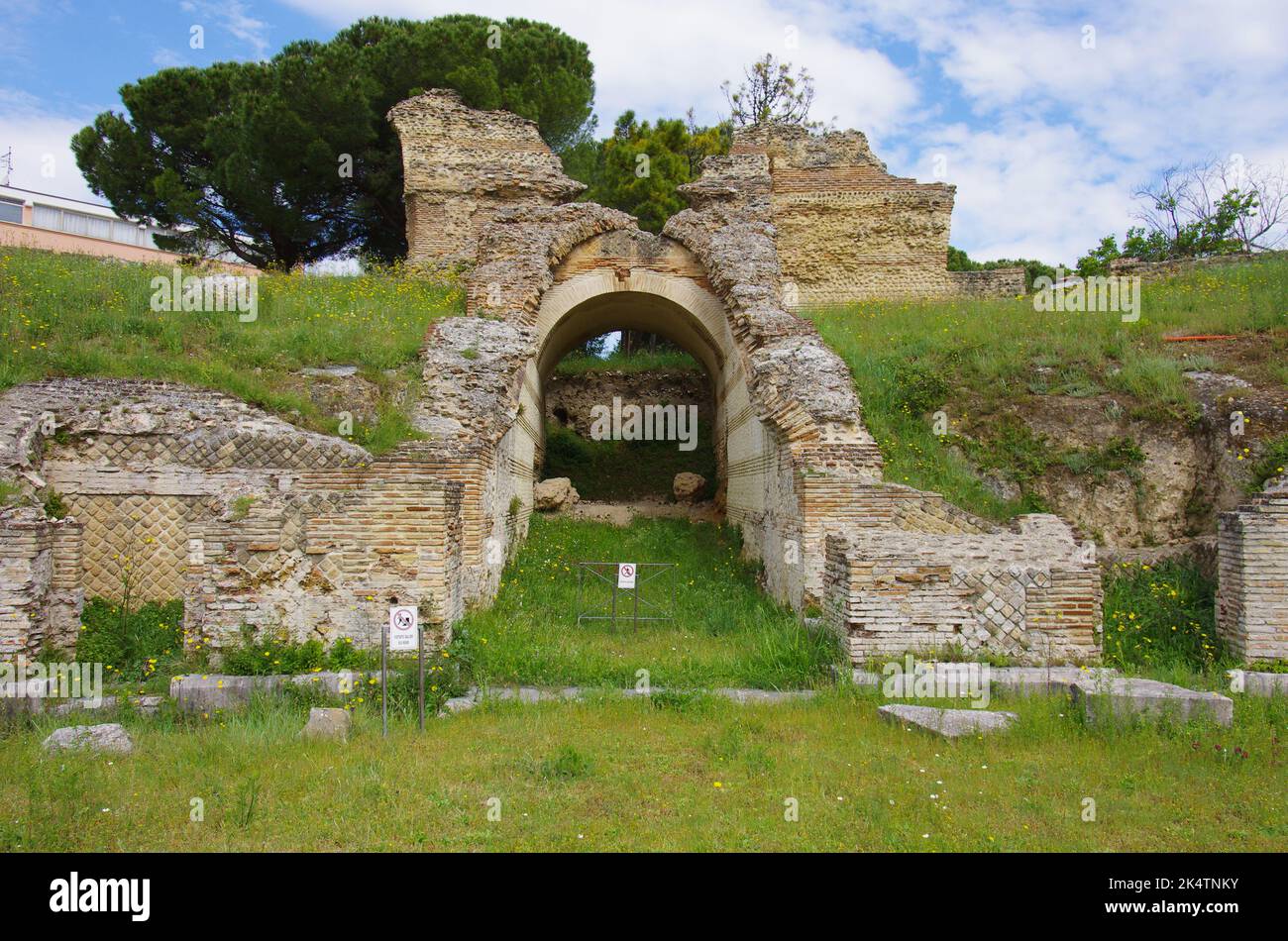 Larino - Remains of the Roman amphitheater I sec. AD, it was intended ...