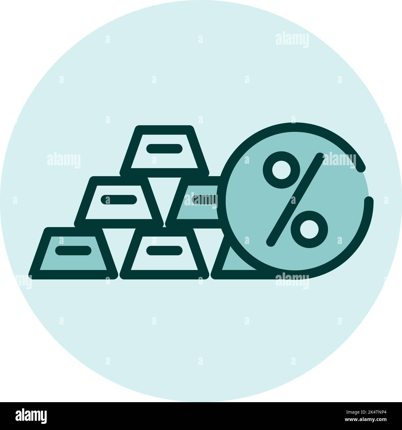 Banking gold loan, illustration, vector on a white background Stock ...