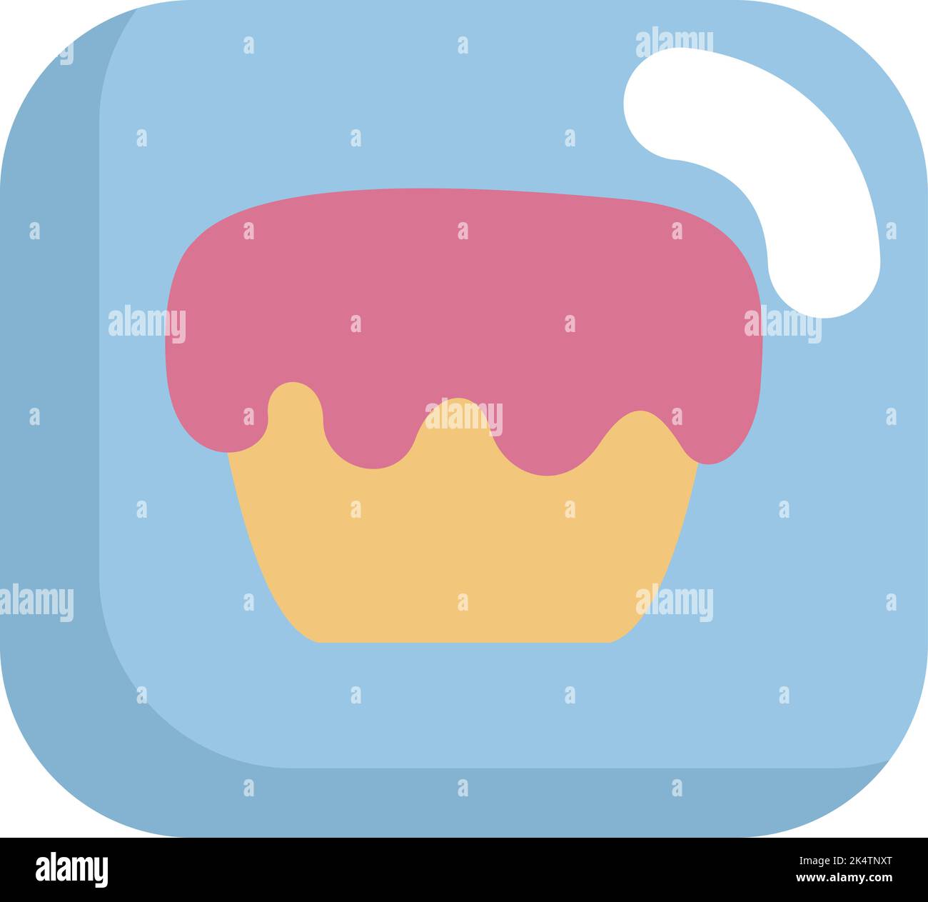 Pink birthday cake, illustration, vector on a white background Stock ...
