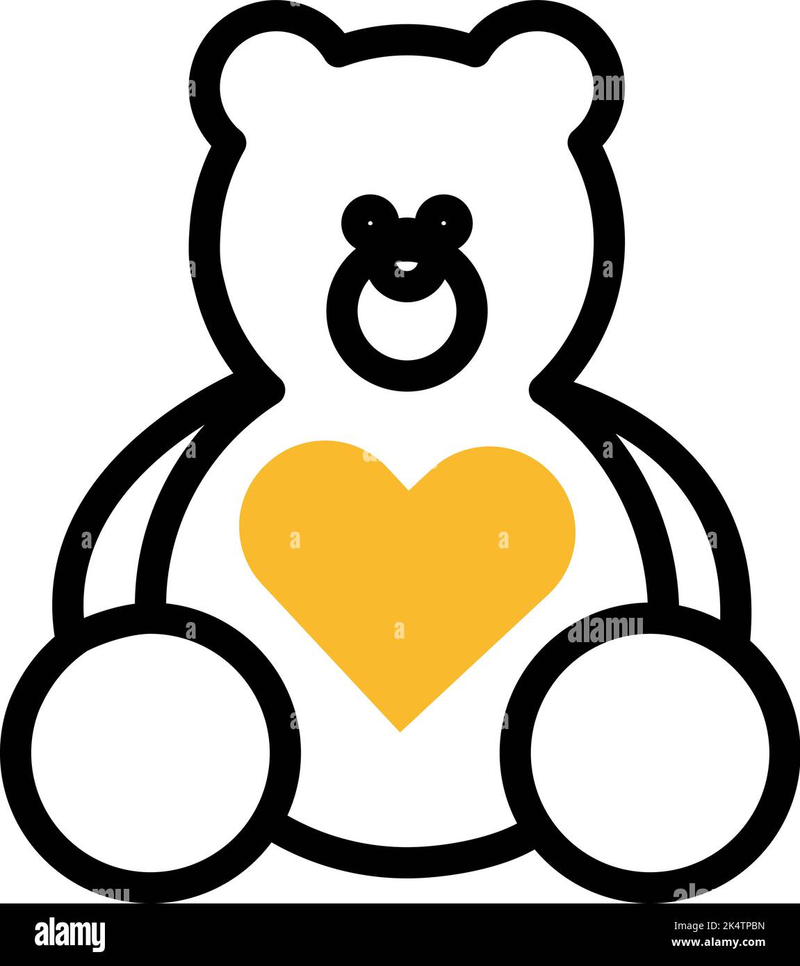 Yellow Teddy Bear Clipart Heart
