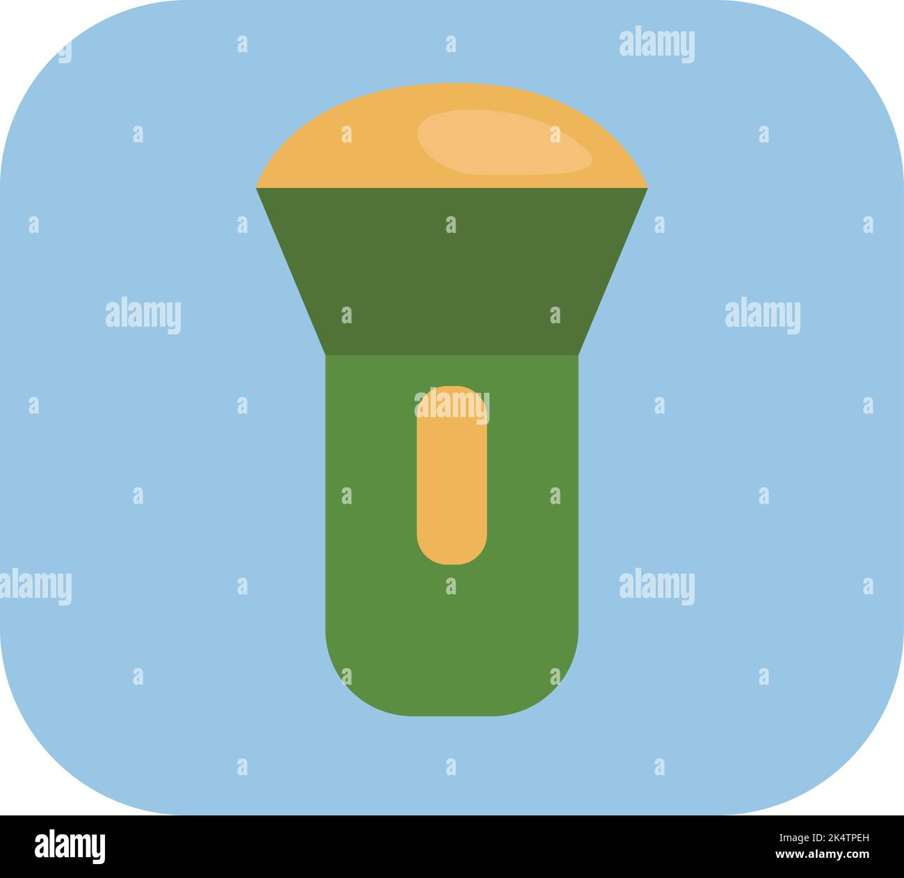 Camping flashlight, illustration, vector on a white background Stock ...