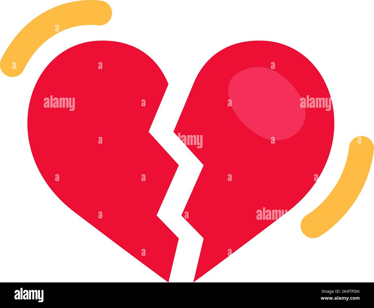 Valentines day heartbreak, illustration, vector on a white background ...
