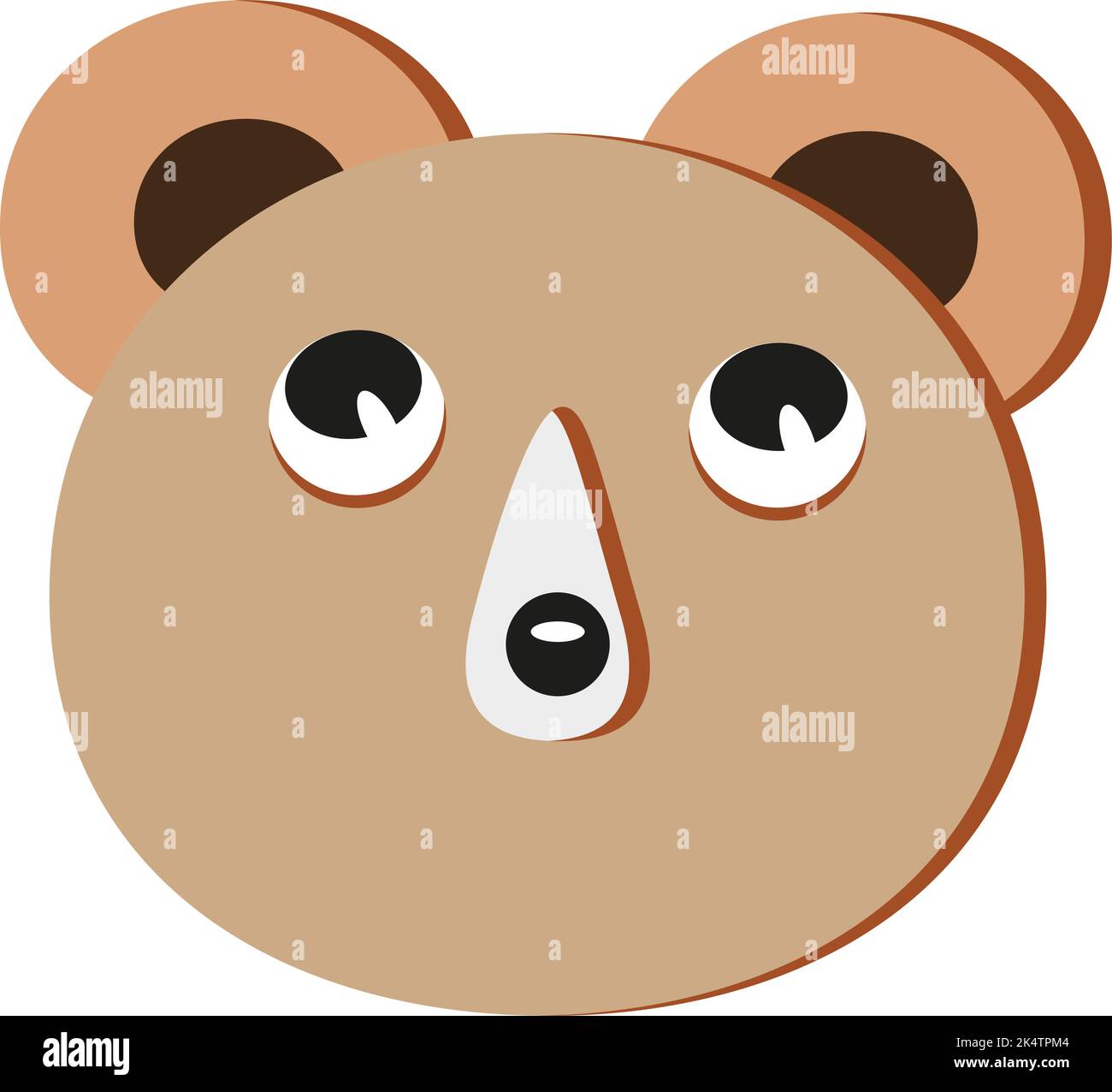 Light brown bear, illustration, vector on a white background Stock ...