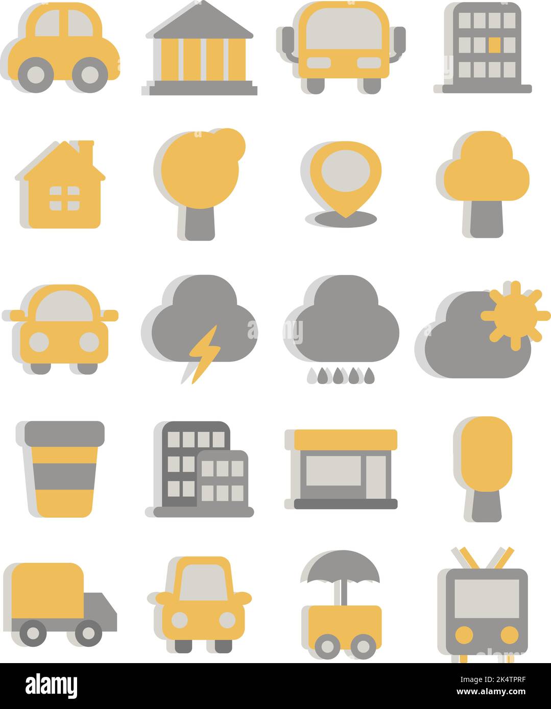 City with mountain background Cut Out Stock Images & Pictures - Alamy