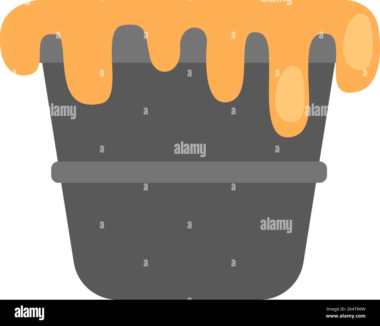 Construction color bucket, illustration, vector on a white background ...