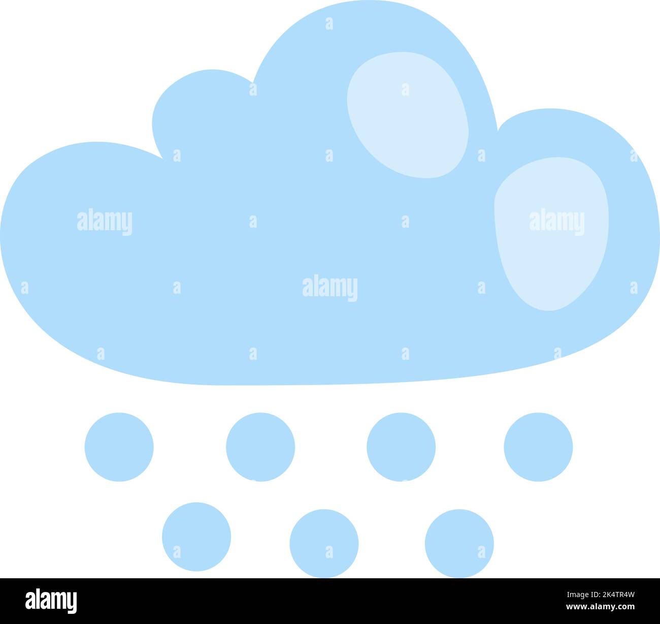 Snowy cloud, illustration, vector on a white background Stock Vector ...