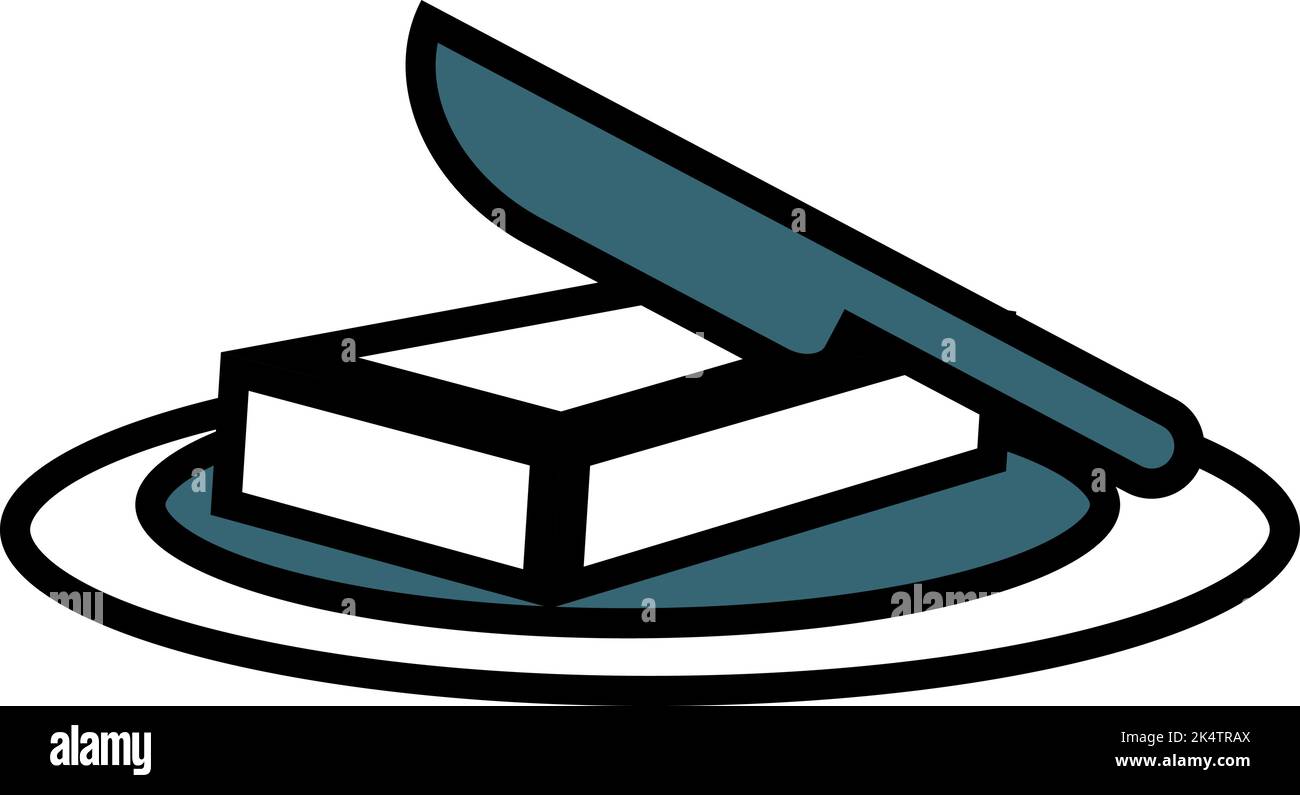 Butter knife white background Stock Vector Images - Alamy