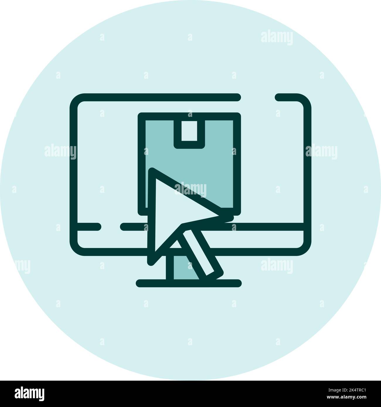 PC Delivery, illustration, vector on a white background Stock Vector ...