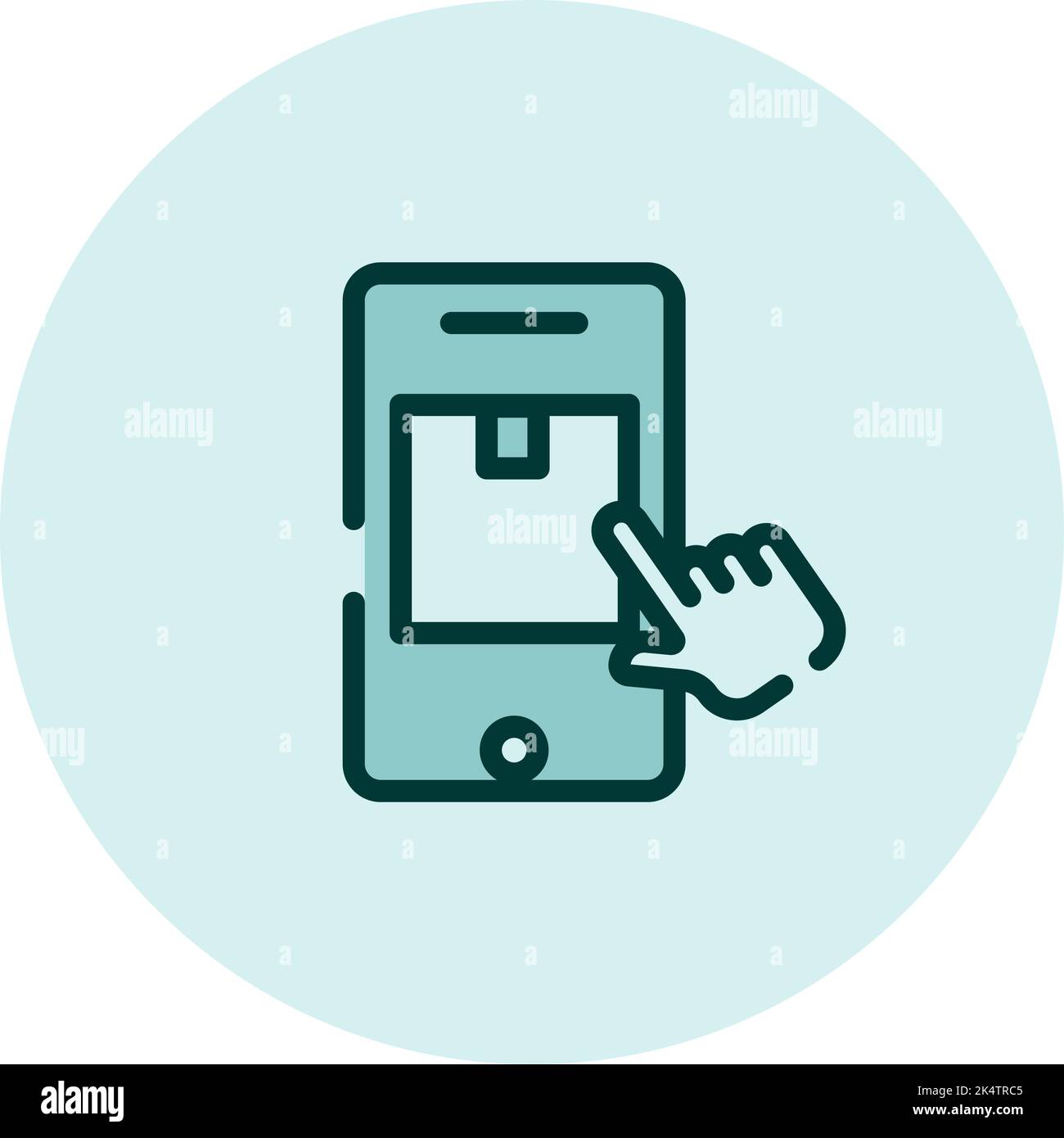 Mobile phone website delivery Stock Vector Images - Alamy