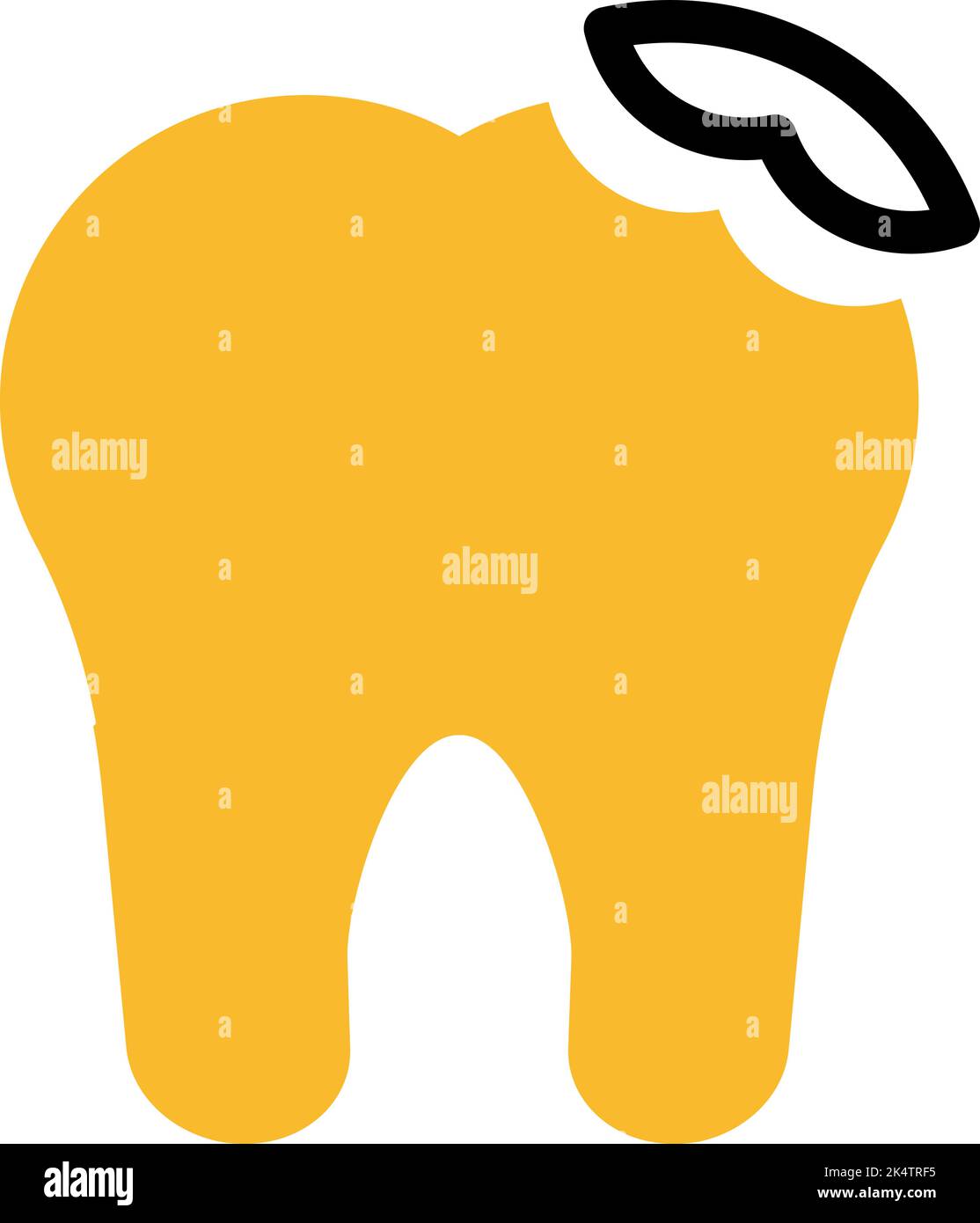 Tooth fill, illustration, vector on a white background Stock Vector ...
