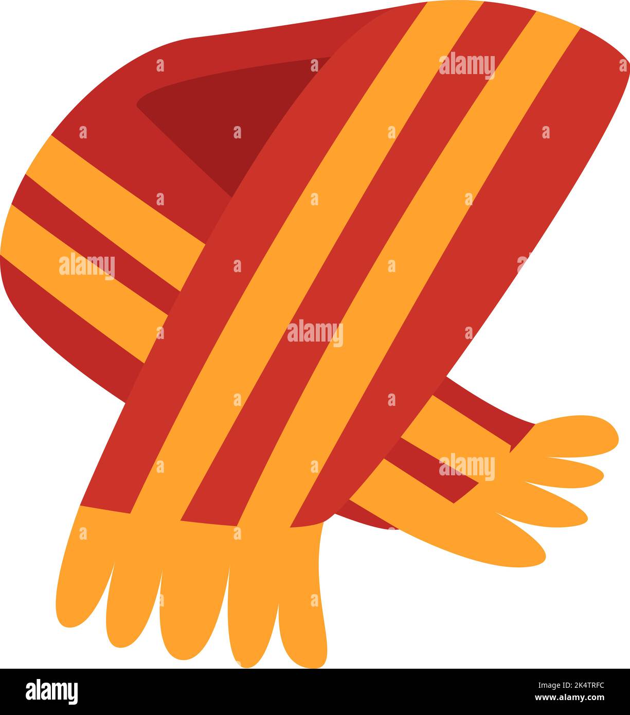 Red scarf, illustration, vector on a white background Stock Vector ...