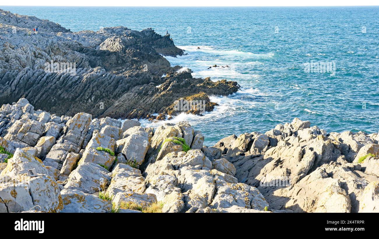 Coast of Luanco in the Principality of Asturias, Asturias, Spain ...