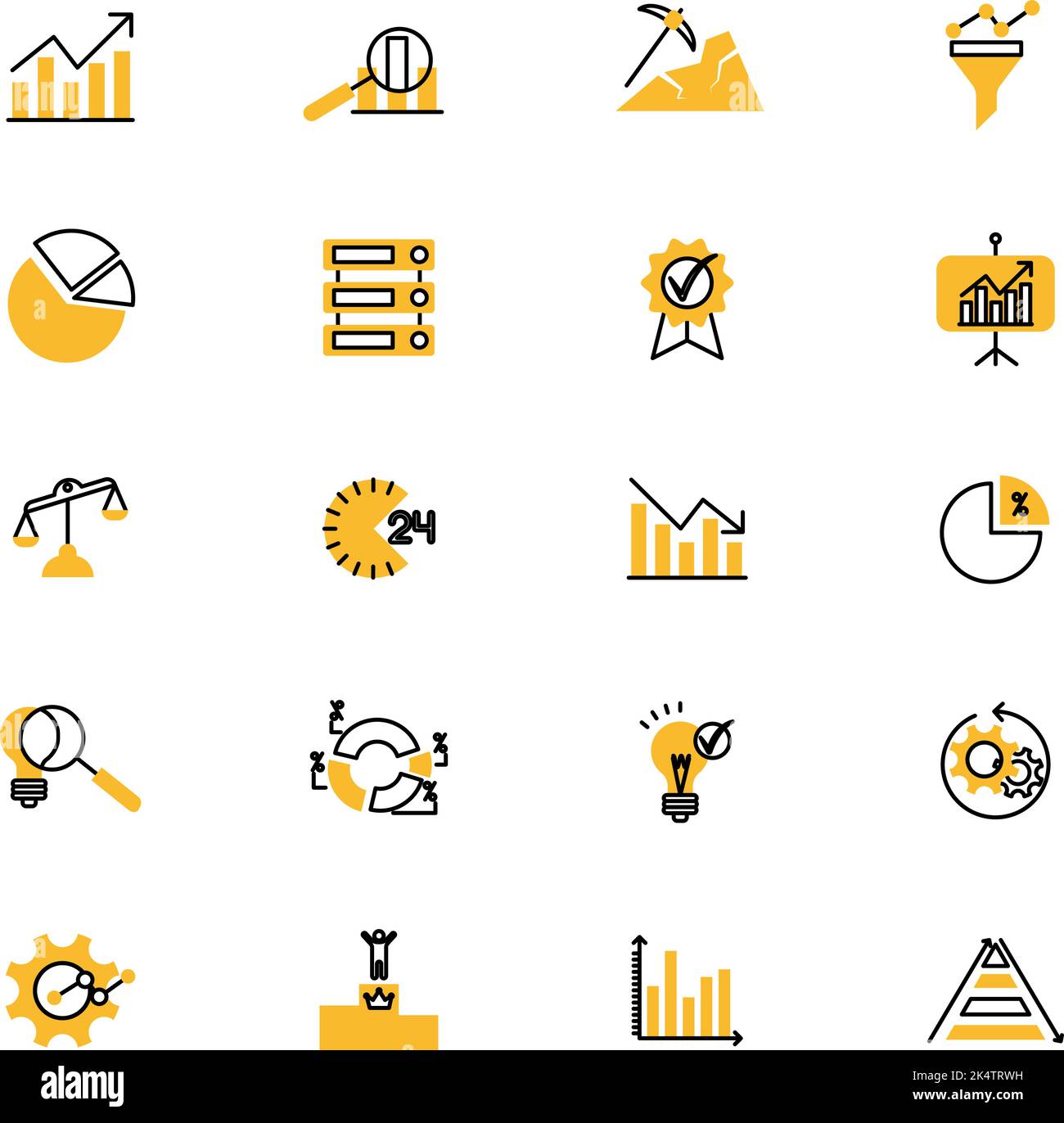 Business analysis vector line Cut Out Stock Images & Pictures - Alamy