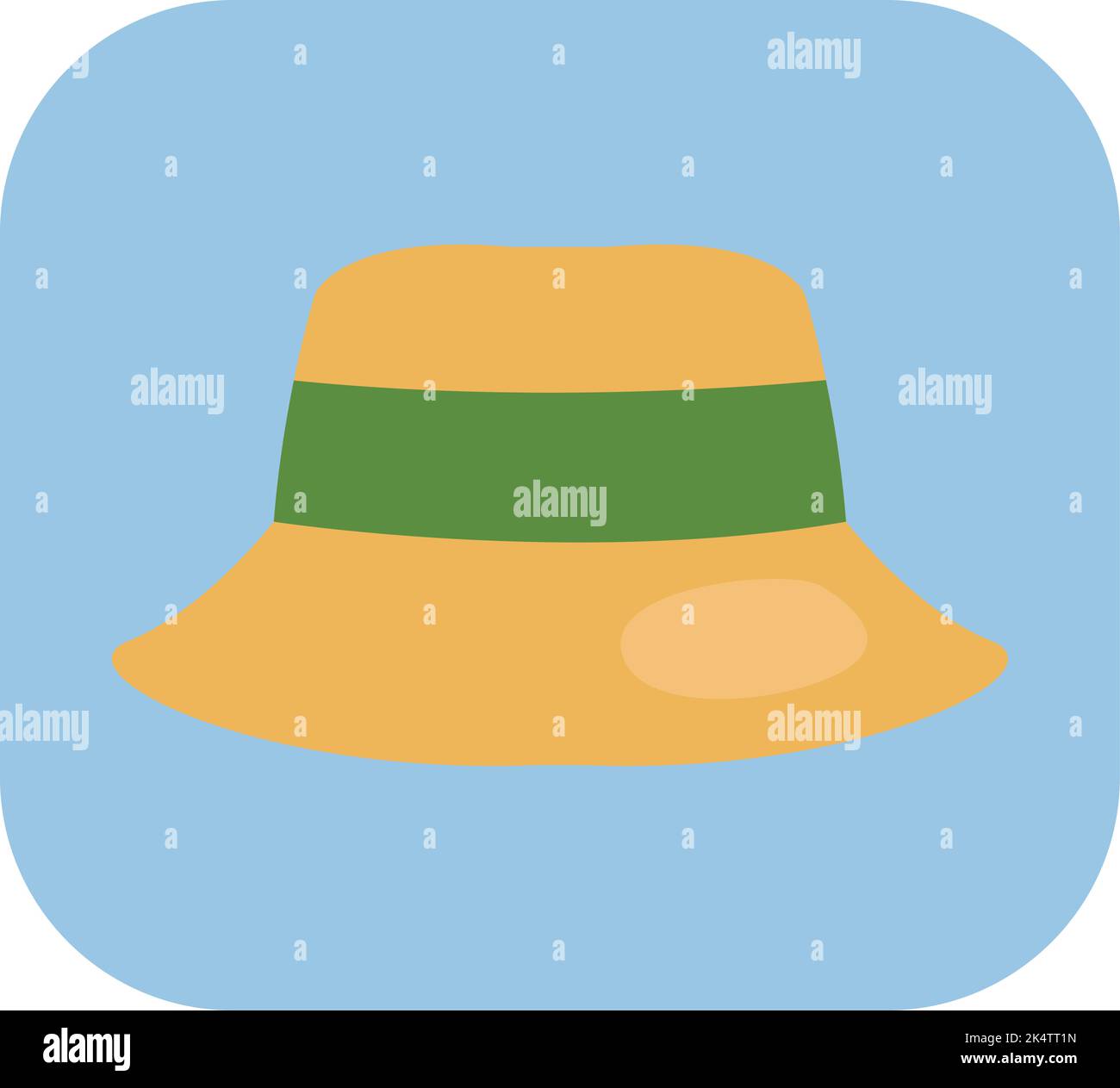 Camping hat, illustration, vector on a white background Stock Vector ...