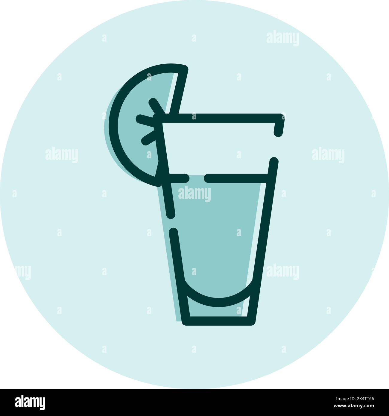 Tequila shot, illustration, vector on a white background Stock Vector ...