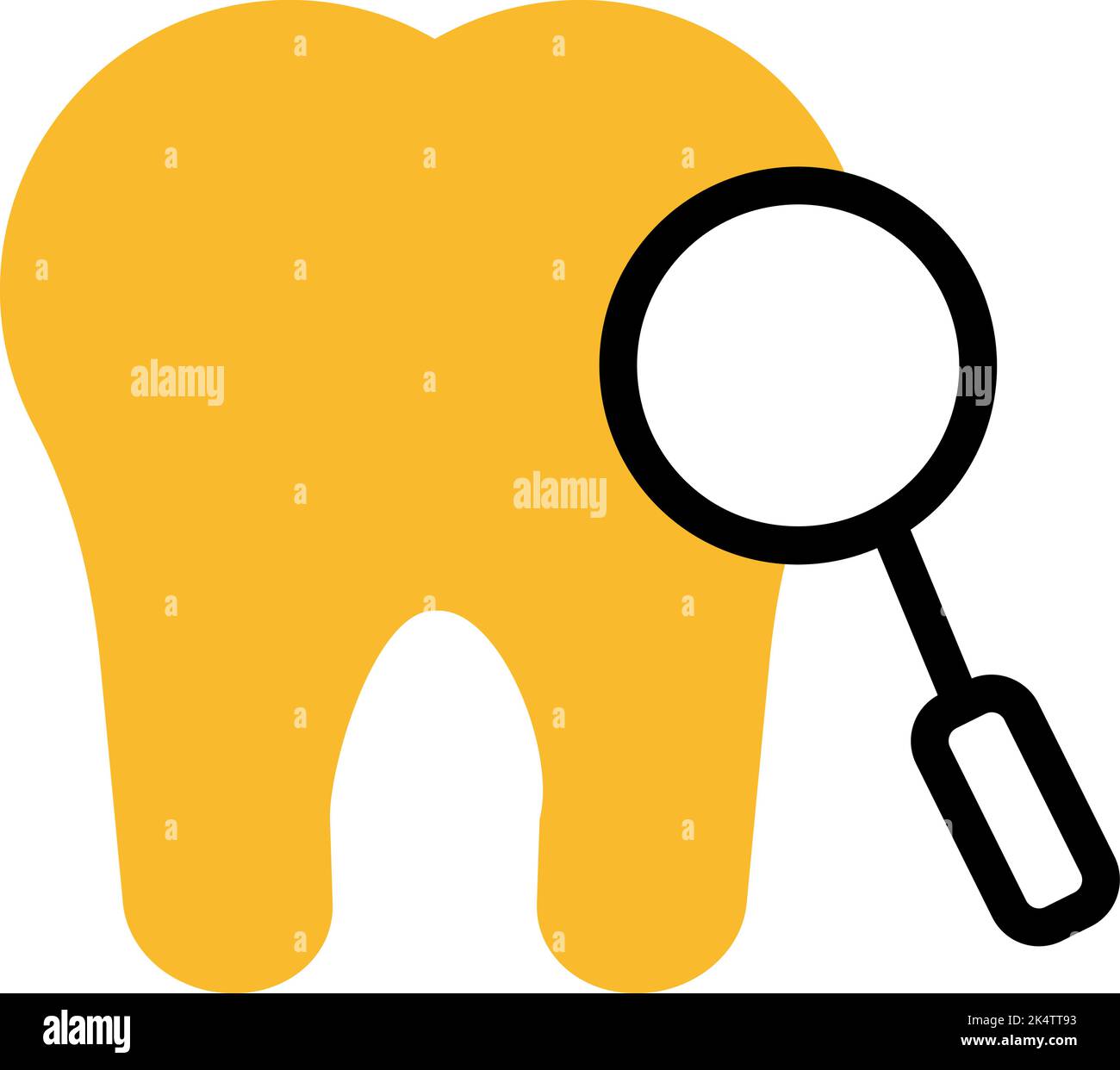 Tooth mirror, illustration, vector on a white background Stock Vector ...