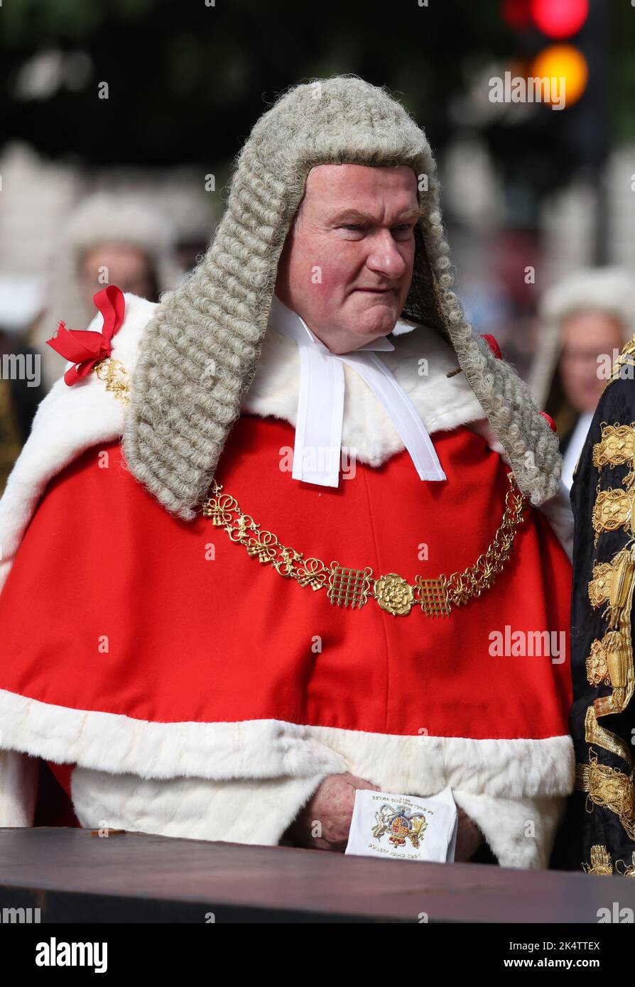 London, UK. 03rd Oct, 2022. Lord Chief Justice Ian Burnett, left, and ...