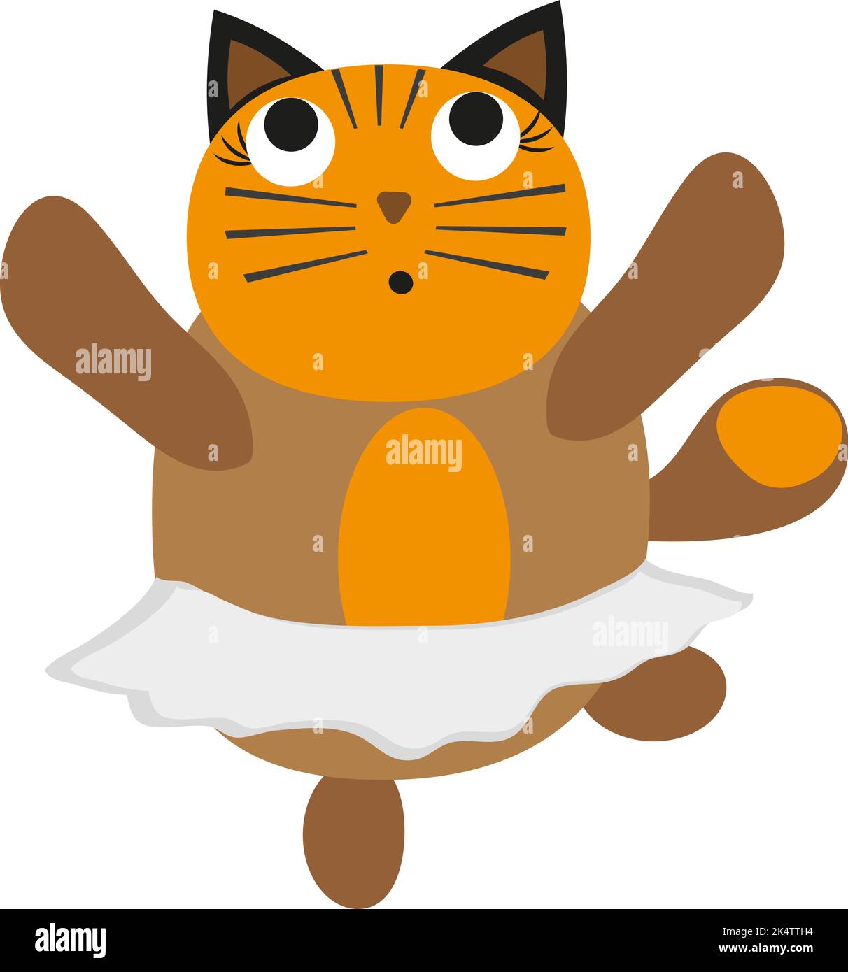Dancing cat, illustration, vector on a white background Stock Vector ...