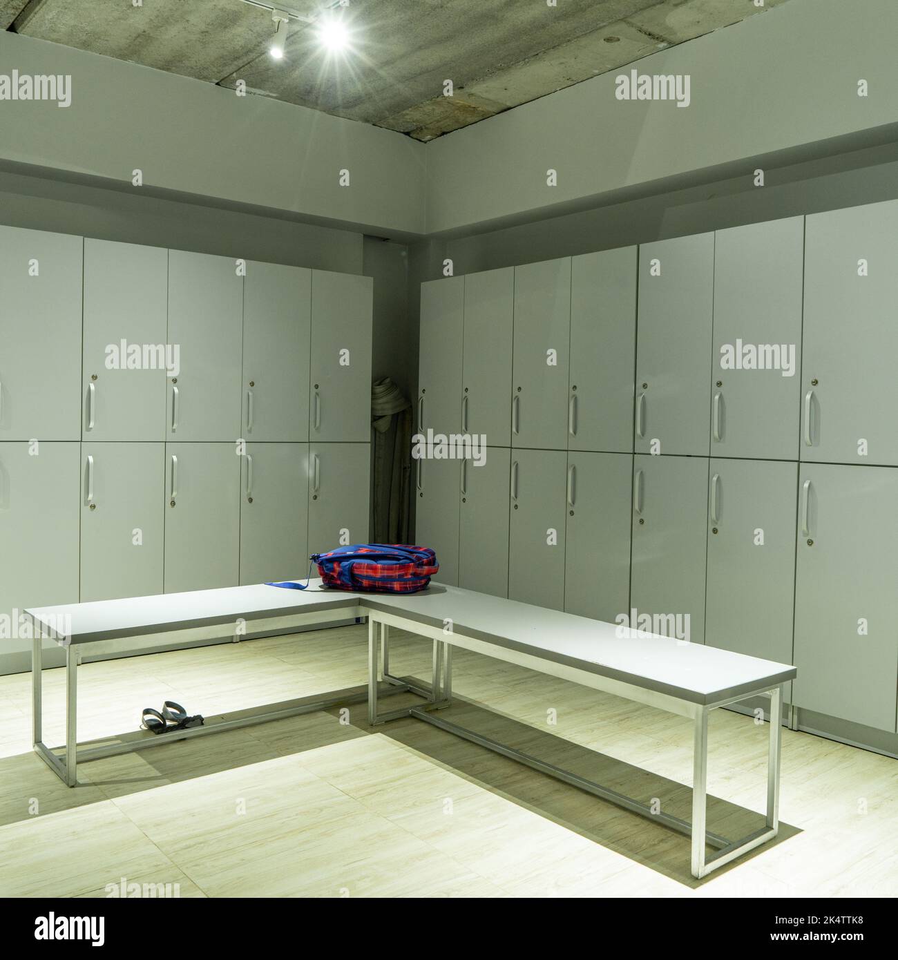 The locker room in the sports complex Stock Photo - Alamy