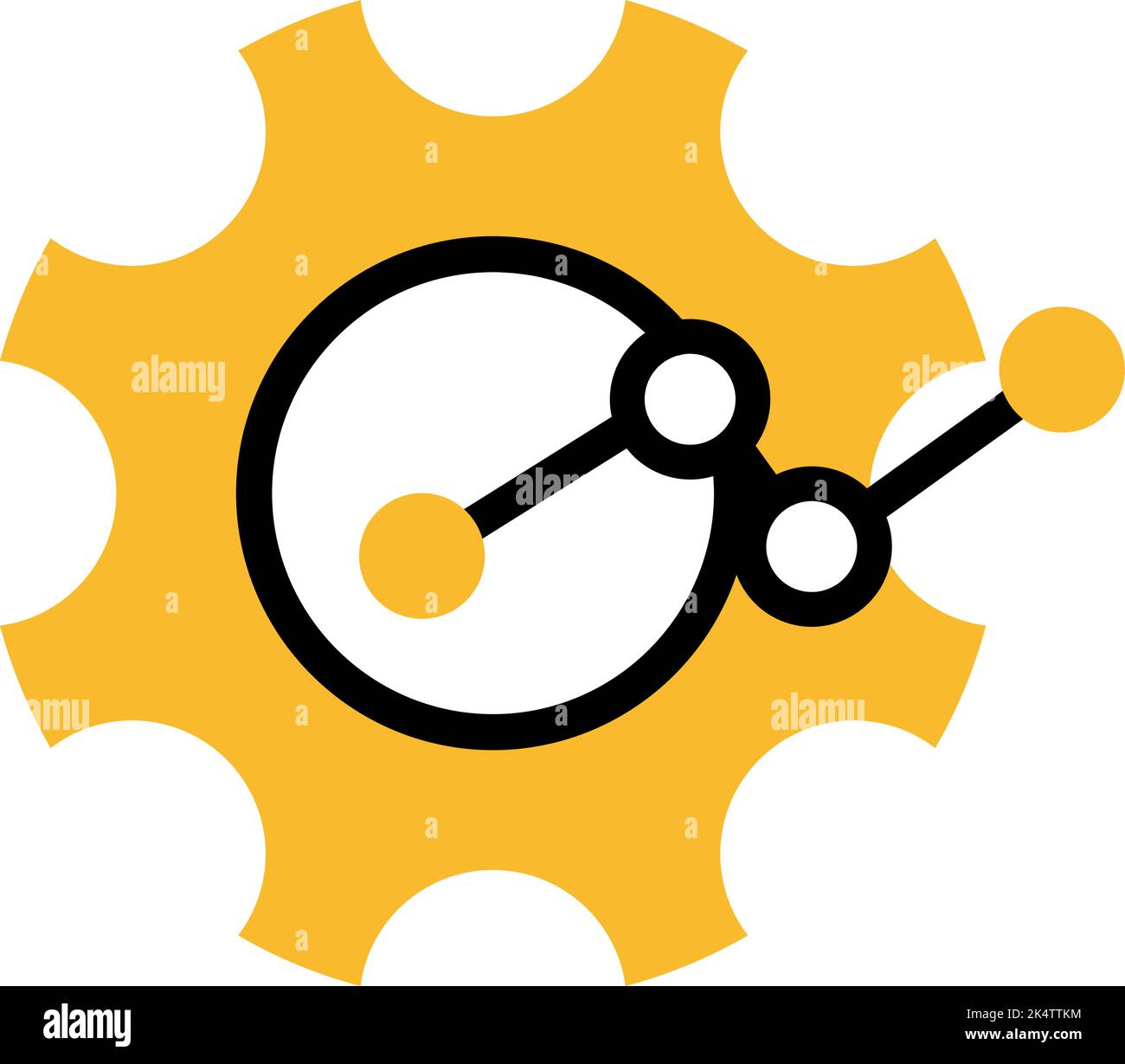 Data analysis optimisation, illustration, vector on a white background ...
