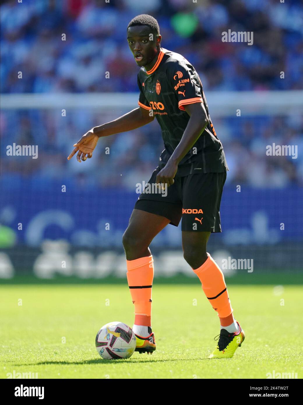 Barcelona, Spain. October 2, 2022, Mouctar Diakhaby of Valencia CF ...