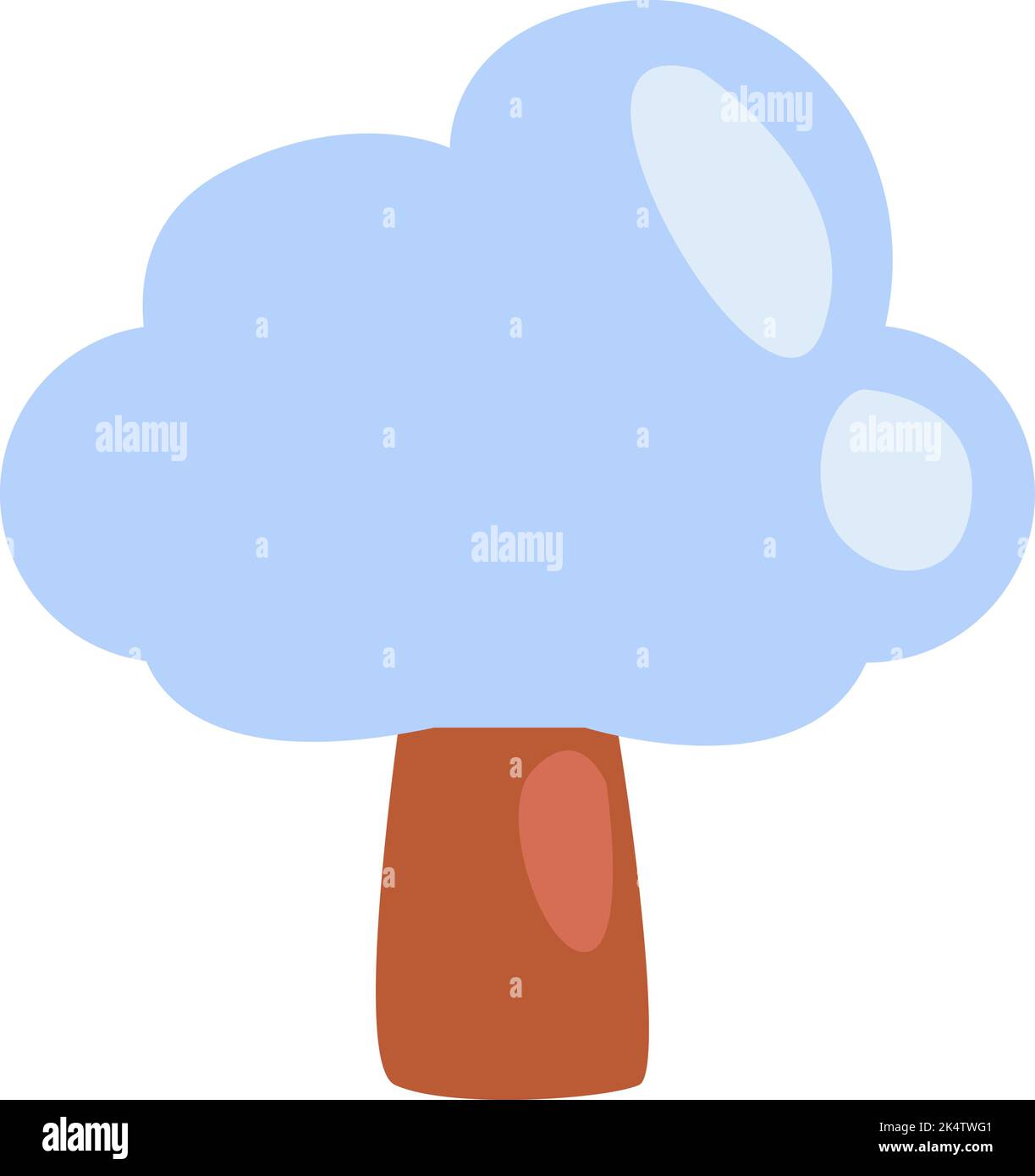 Evening tree, illustration, vector on a white background Stock Vector ...
