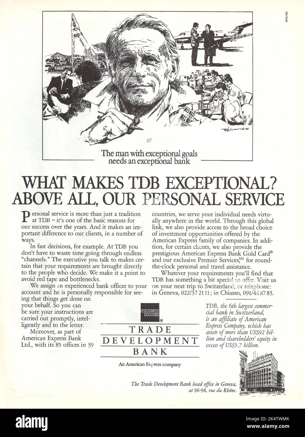 Trade Development Bank bank financial institution advertisement bank magazine advert 1980s 1970s ...
