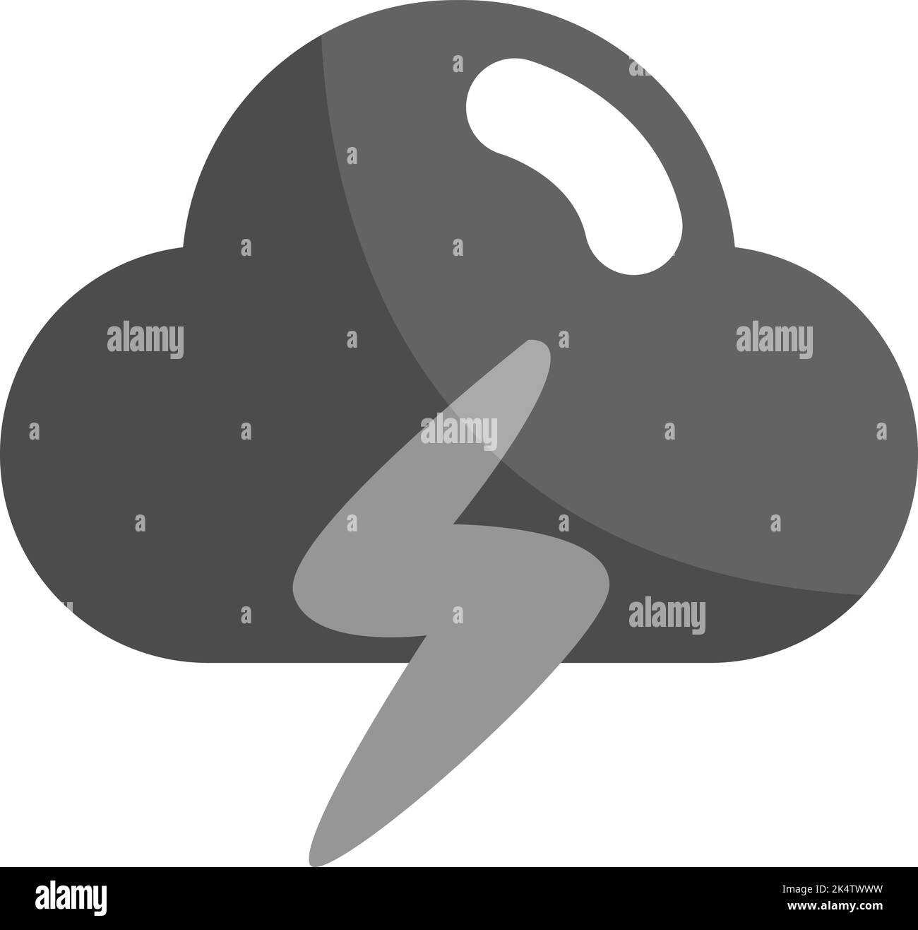 Thunder energy, illustration, vector on a white background Stock Vector ...