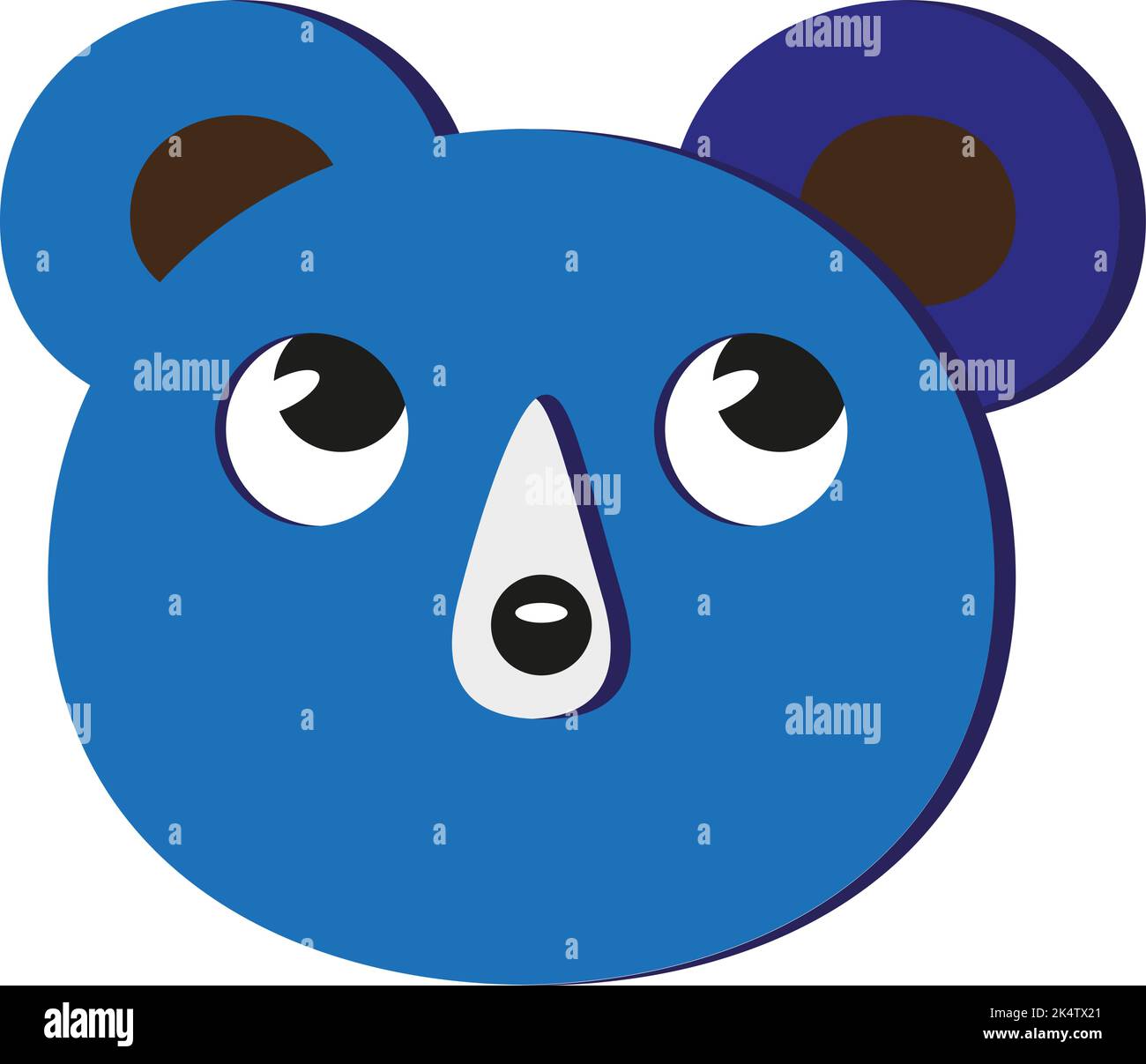 Blue bear, illustration, vector on a white background Stock Vector Image & Art - Alamy