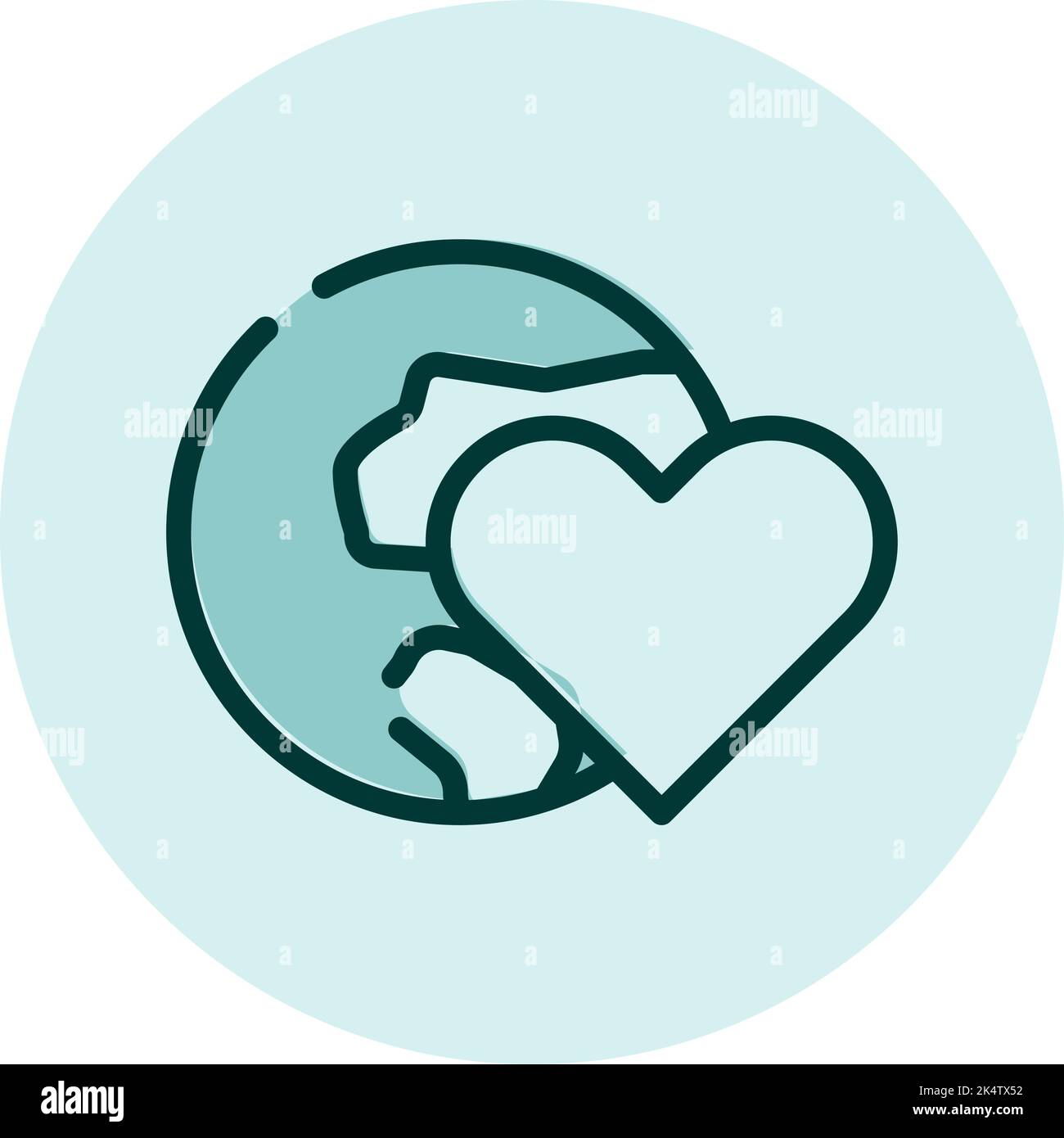 Donation and charity planet earth, illustration, vector on a white ...