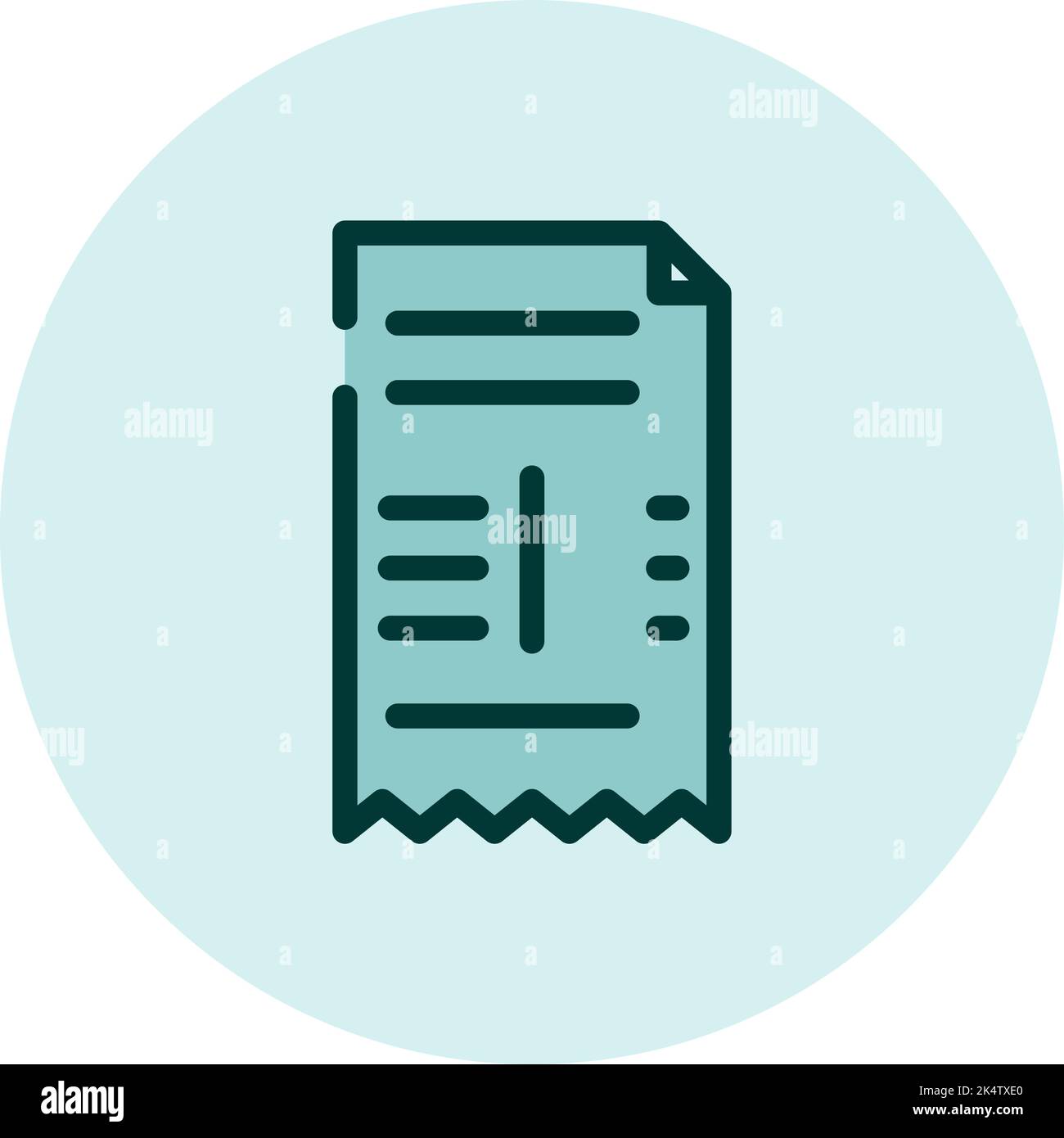 Commercial receipt, illustration, vector on a white background Stock ...