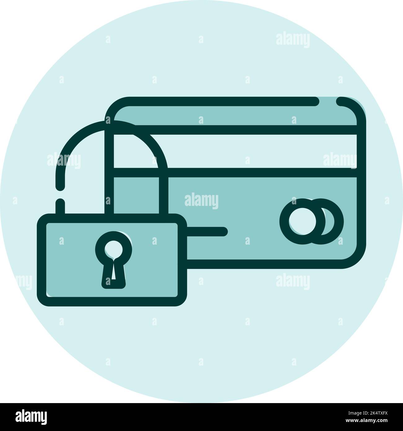 Commercial credit card, illustration, vector on a white background ...