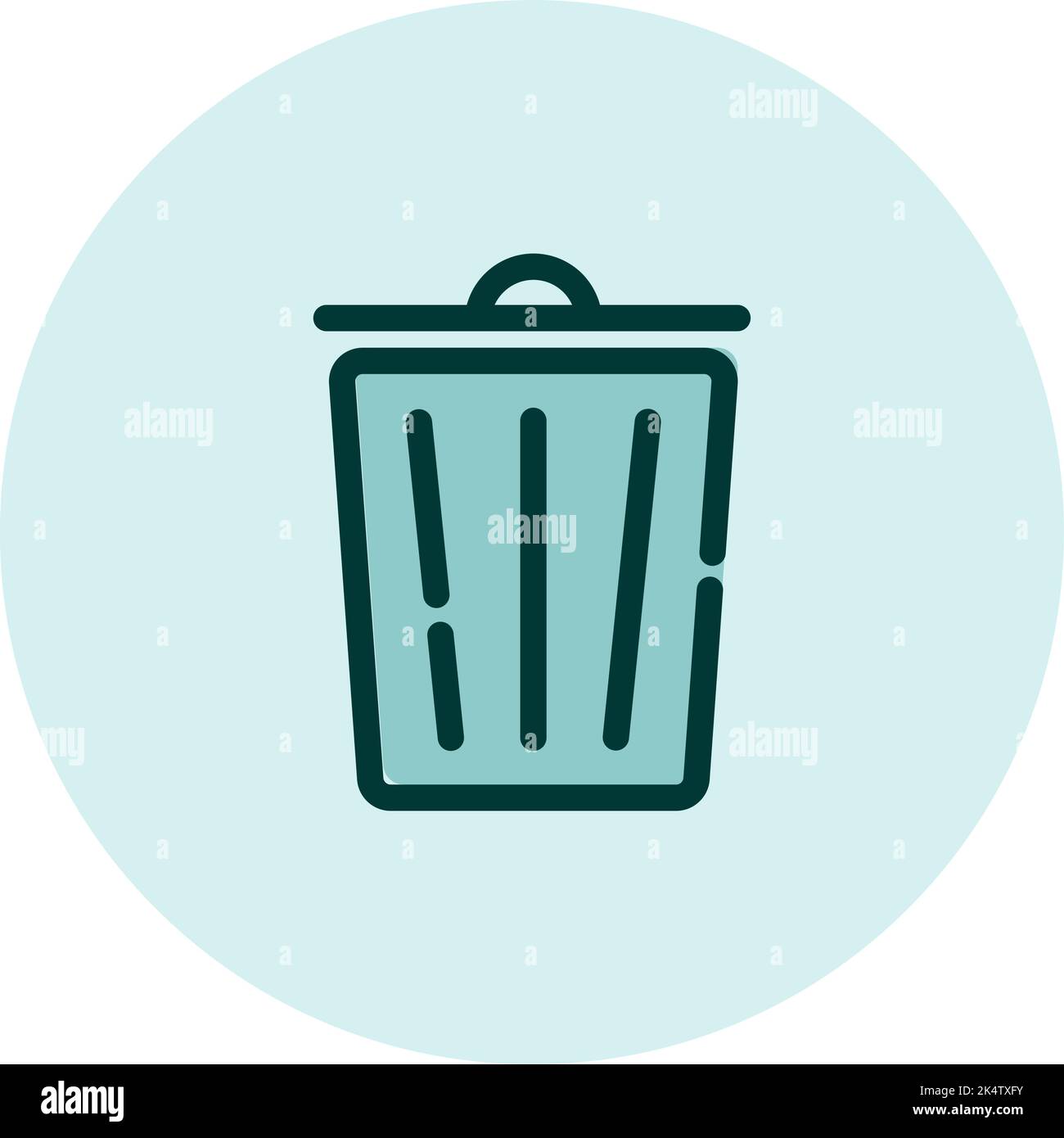Commercial trash bin, illustration, vector on a white background Stock ...
