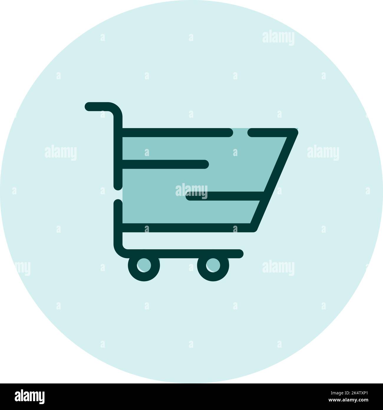 Commercial trolley, illustration, vector on a white background Stock ...
