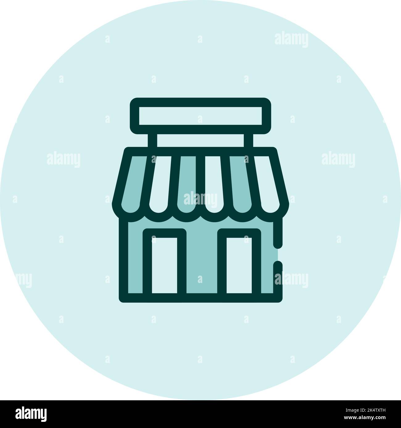 Commercial shop, illustration, vector on a white background Stock ...